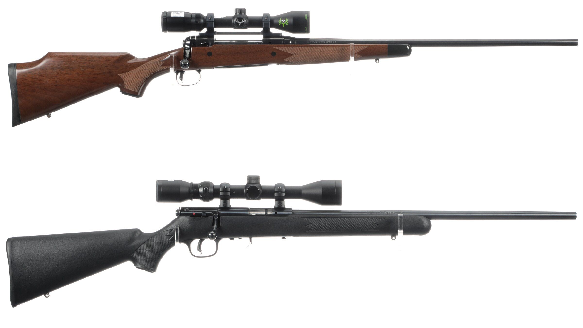 Two Savage Bolt Action Rifles with Scopes | Rock Island Auction
