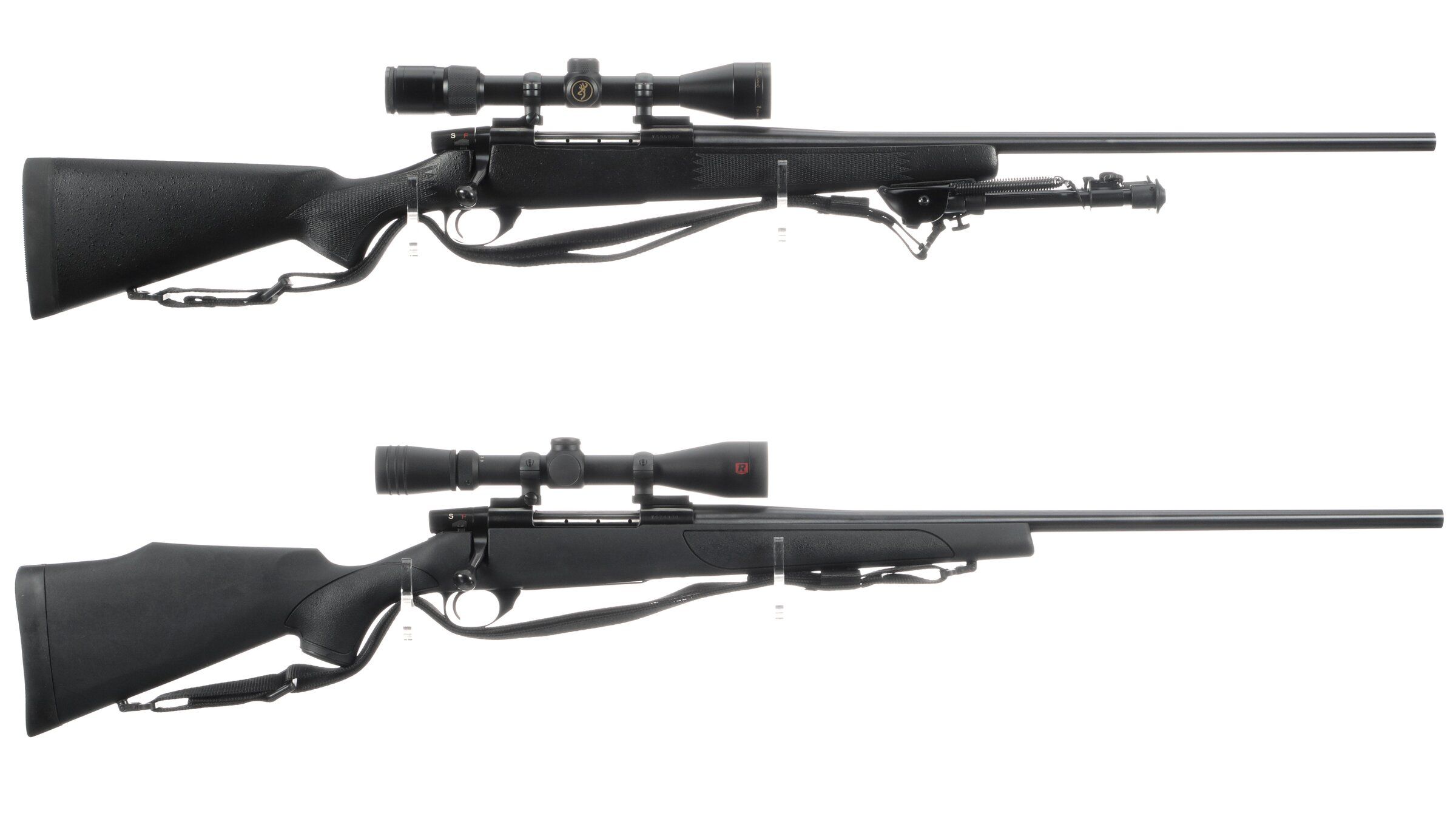Two Weatherby Vanguard Bolt Action Rifles with Scopes | Rock Island Auction