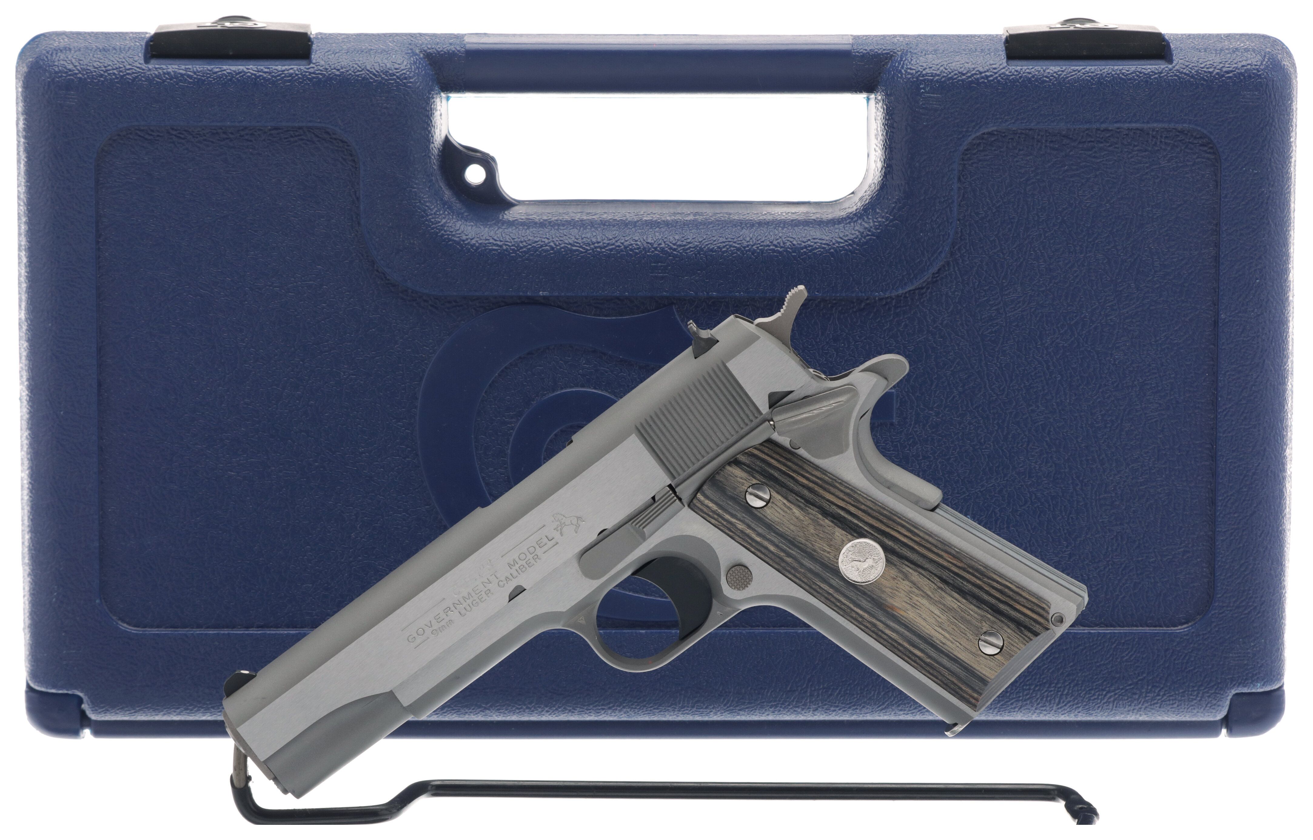 Colt Government Model 9mm Luger Semi-Automatic Pistol with Case | Rock ...