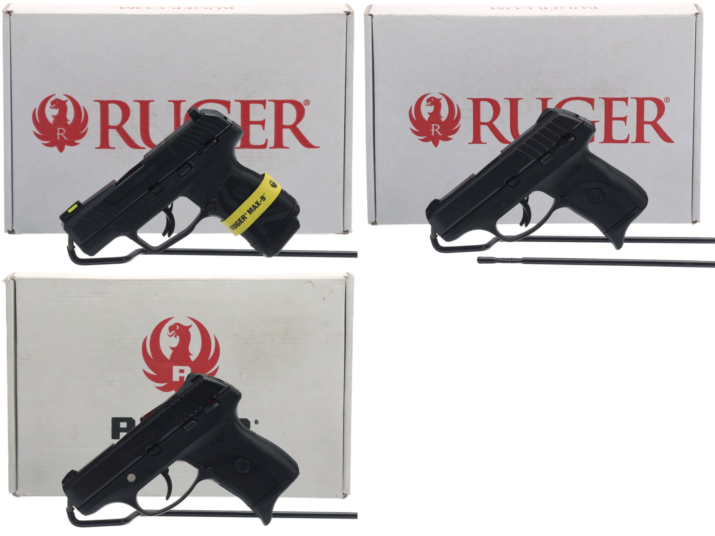 Three Ruger Semi-Automatic Pistols with Boxes | Rock Island Auction
