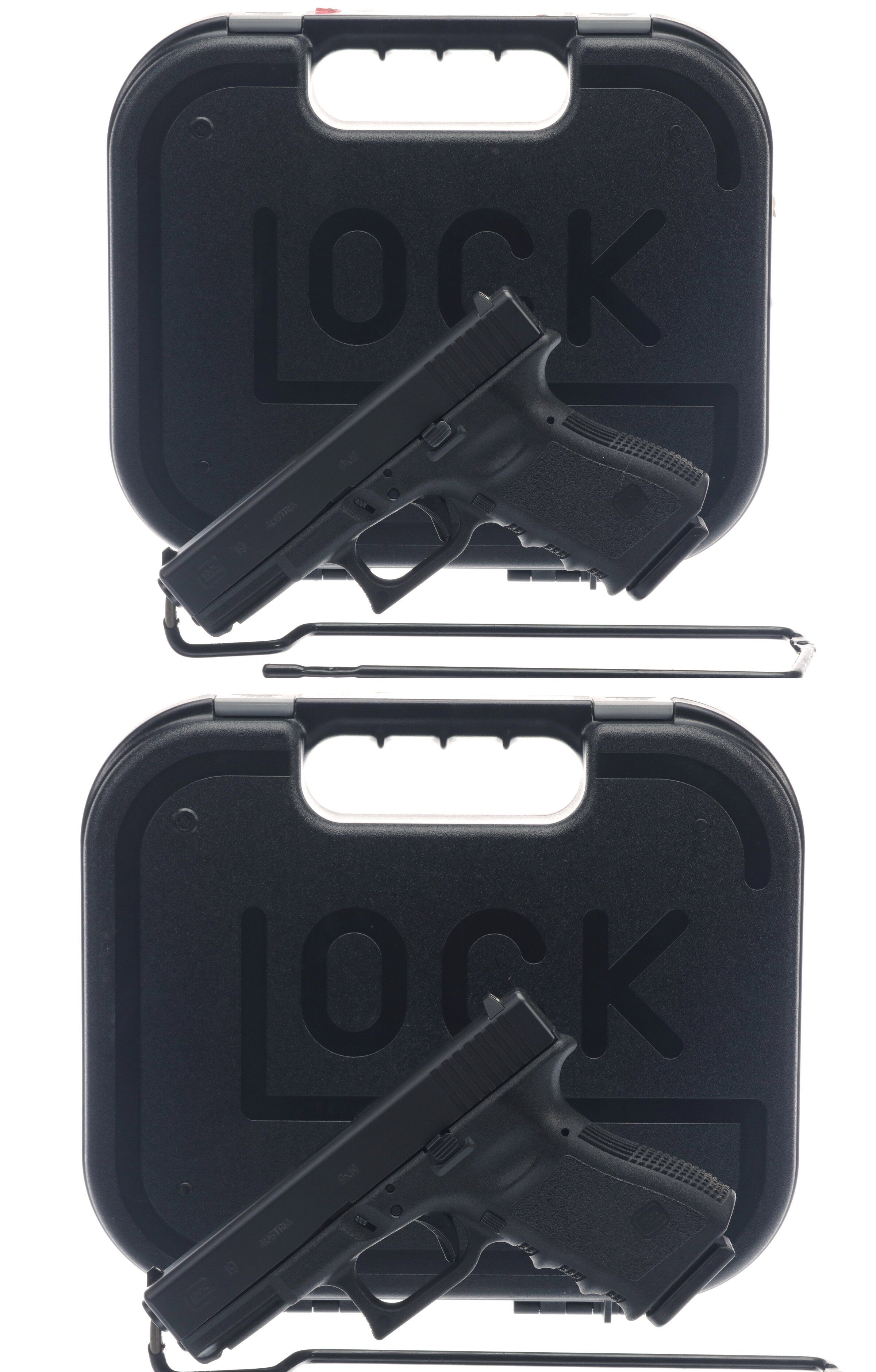 Two Glock Model 19 Semi-Automatic Pistols with Cases | Rock Island Auction