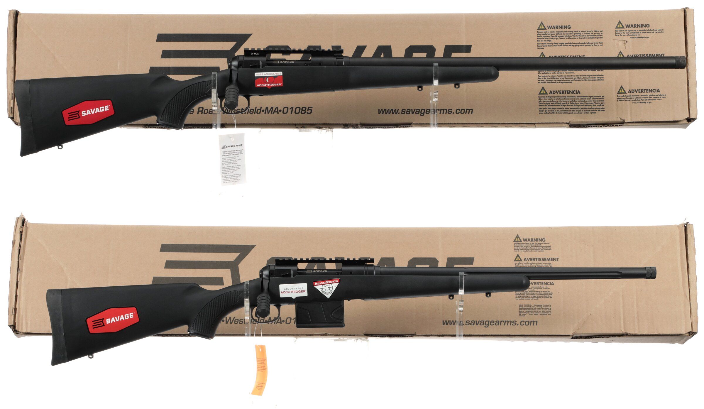 Two Savage Arms Bolt Action Rifles with Boxes | Rock Island Auction