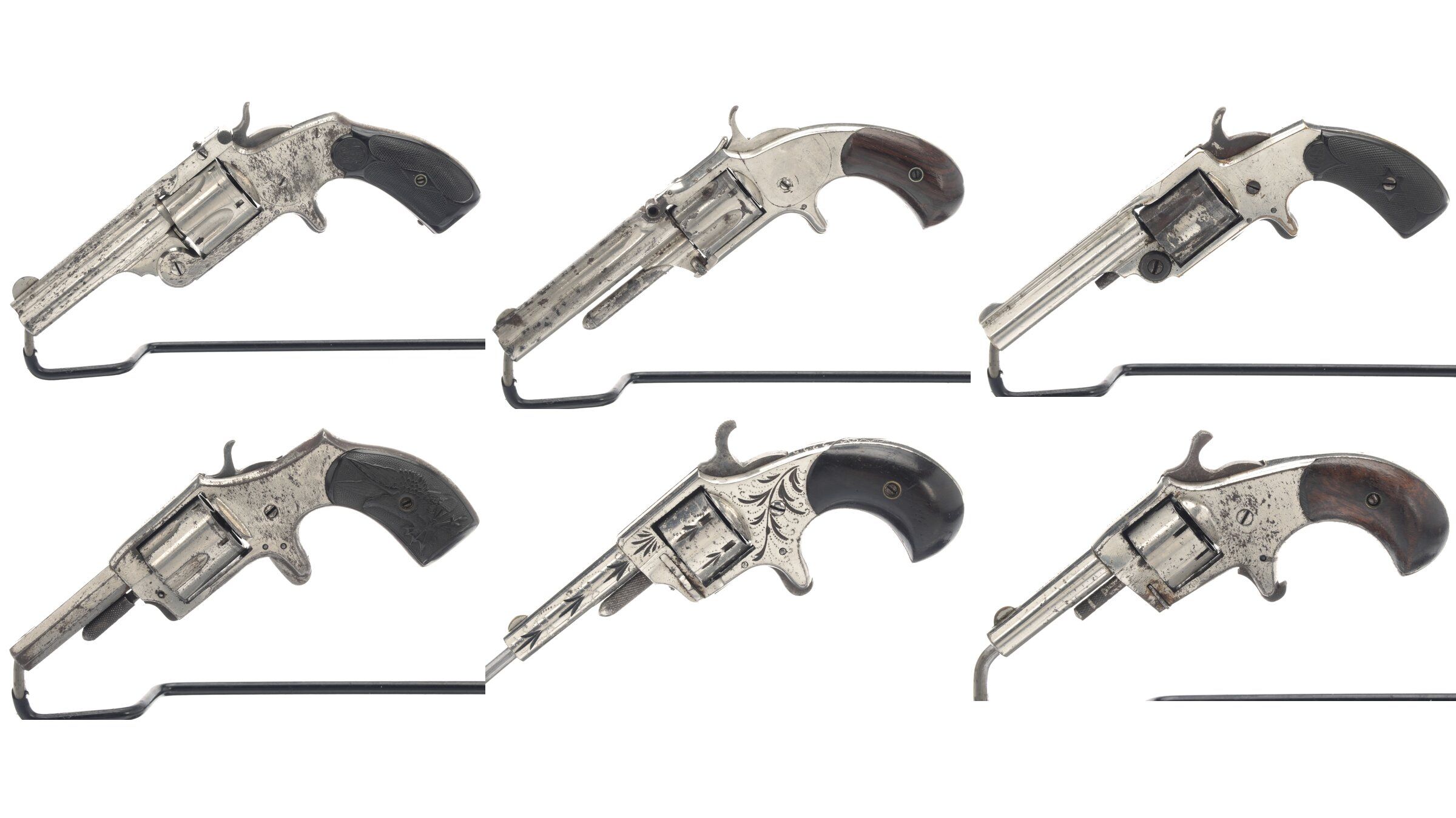Six Antique Spur Trigger Revolvers | Rock Island Auction