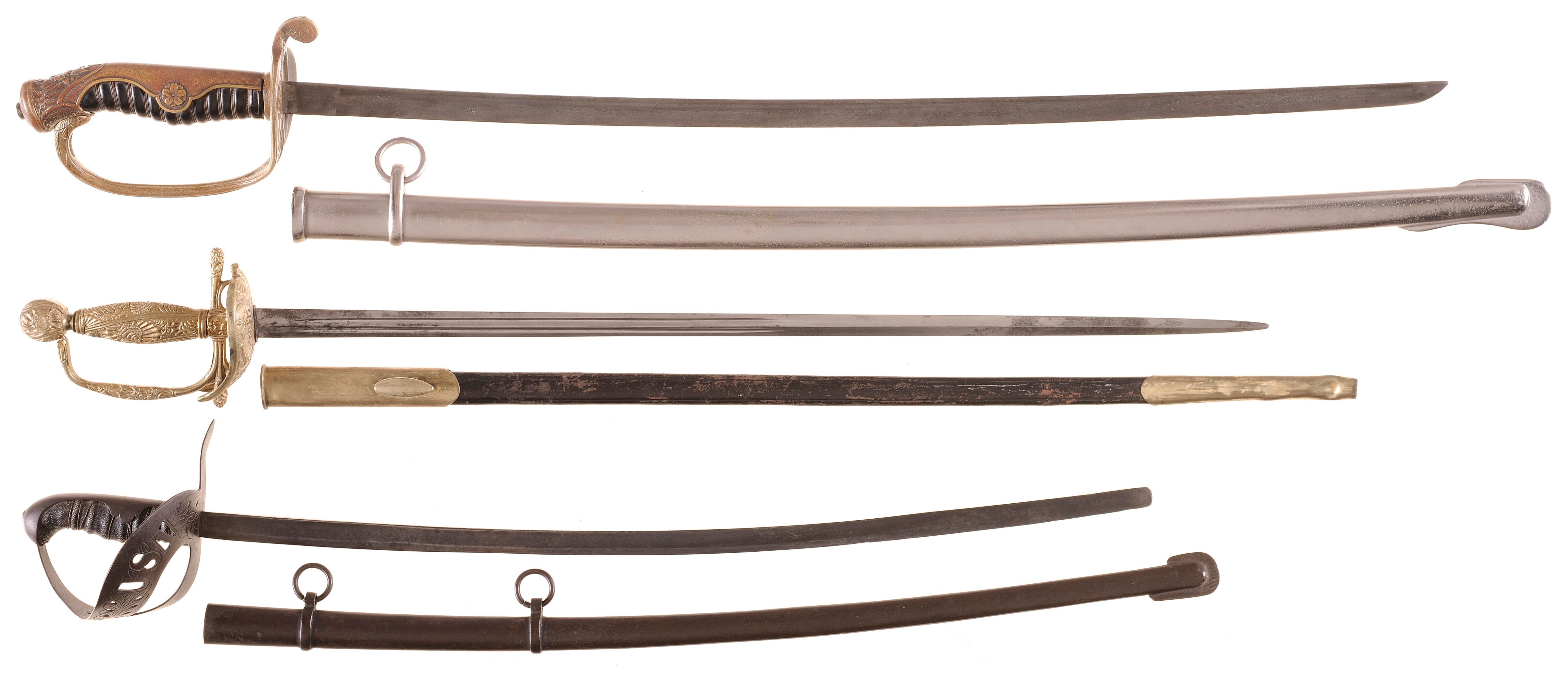 Three Youth Replica Swords with Scabbards | Rock Island Auction