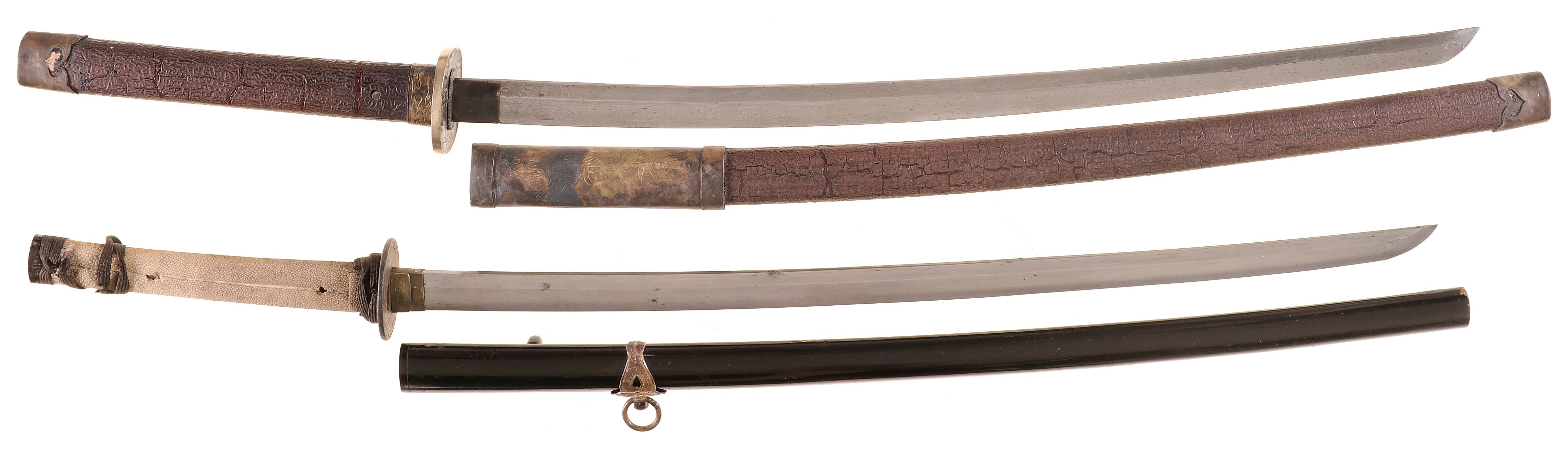 Two Japanese Swords with Scabbards | Rock Island Auction