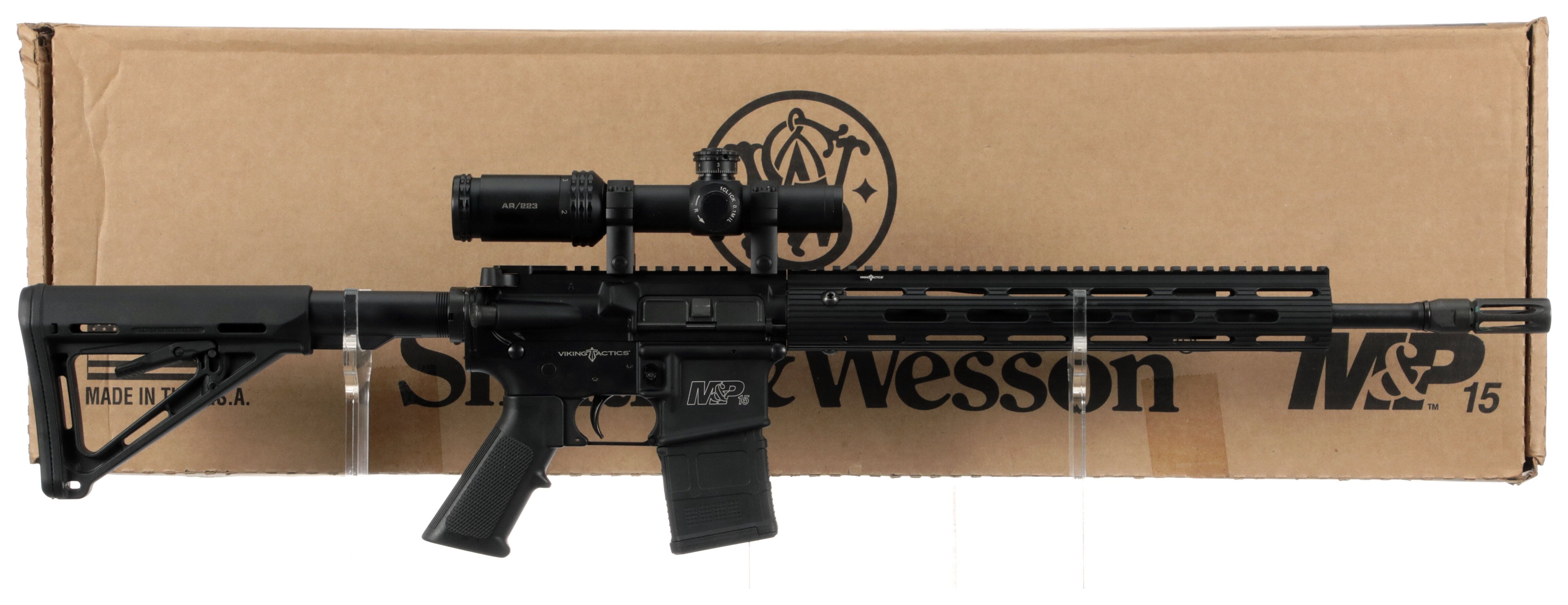 Smith & Wesson M&P-15 VTAC II Rifle with Box and Scope | Rock Island ...