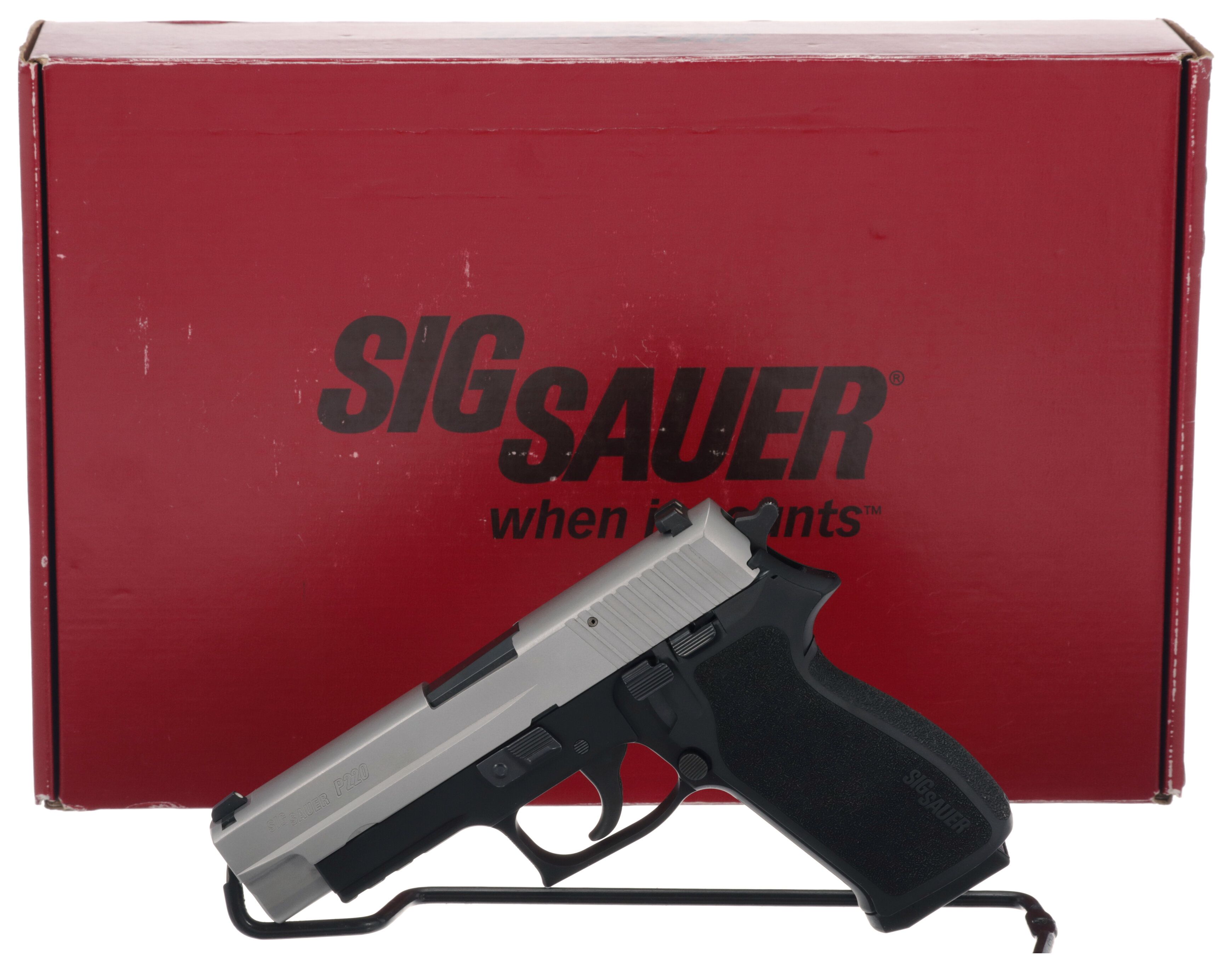 Sig Sauer Model P220 Semi Automatic Pistol With Box Rock Island Auction