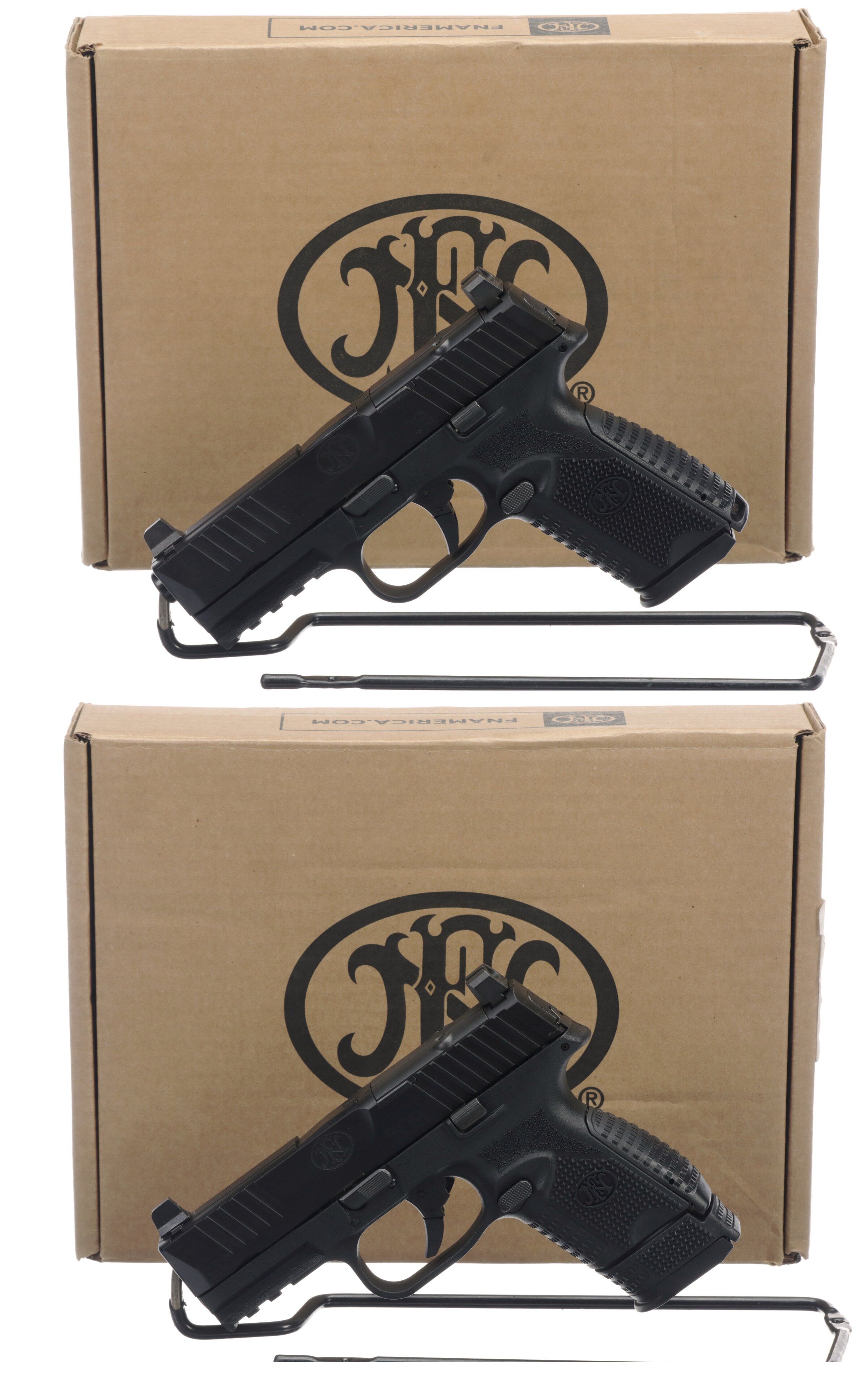 Two FN Semi-Automatic Pistols with Boxes | Rock Island Auction