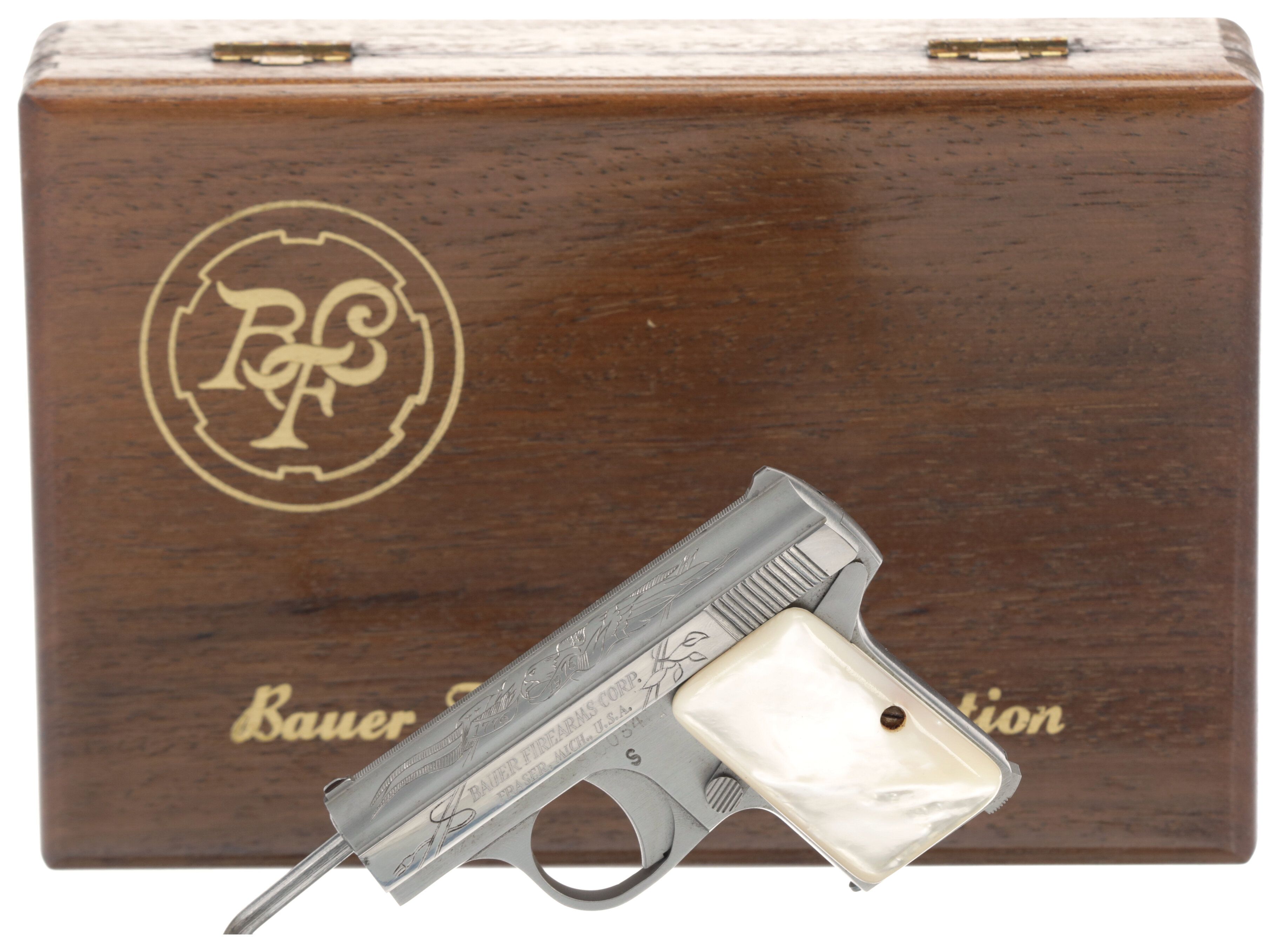 Engraved Bauer Model 25 Bicentennial Edition Pistol with Case | Rock ...