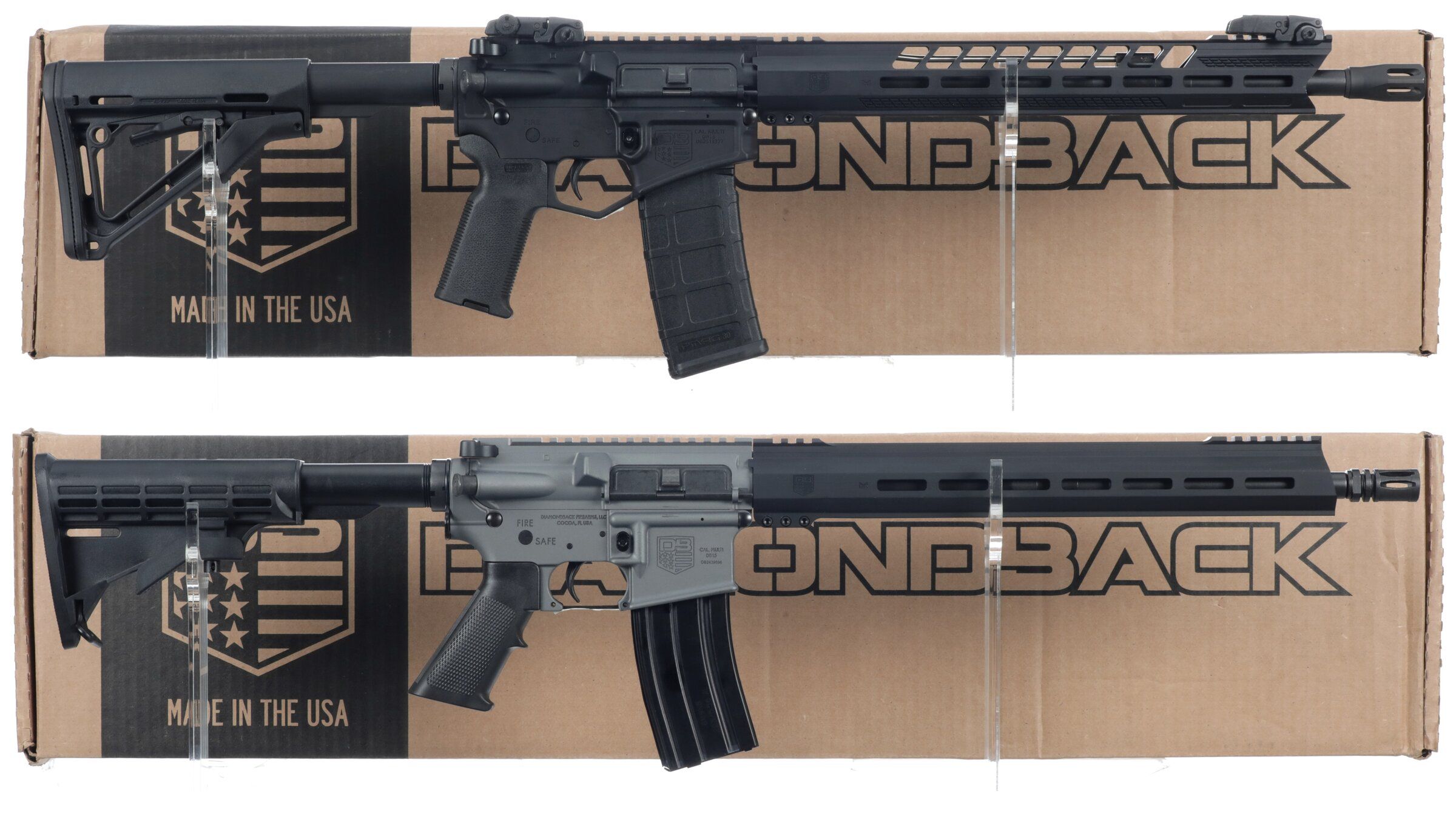 Two Diamondback Model DB-15 Semi-Automatic Rifles with Boxes | Rock ...