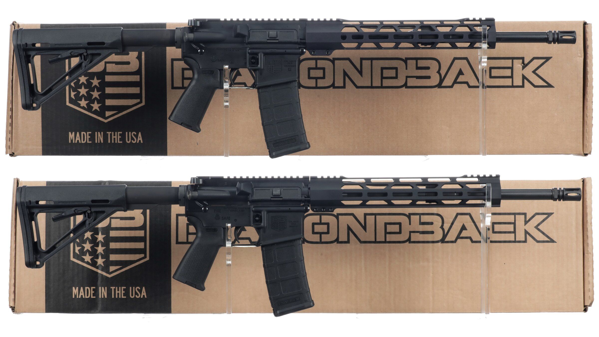 Two Diamondback Firearms DB15 Semi-Automatic Rifles with Boxes | Rock ...