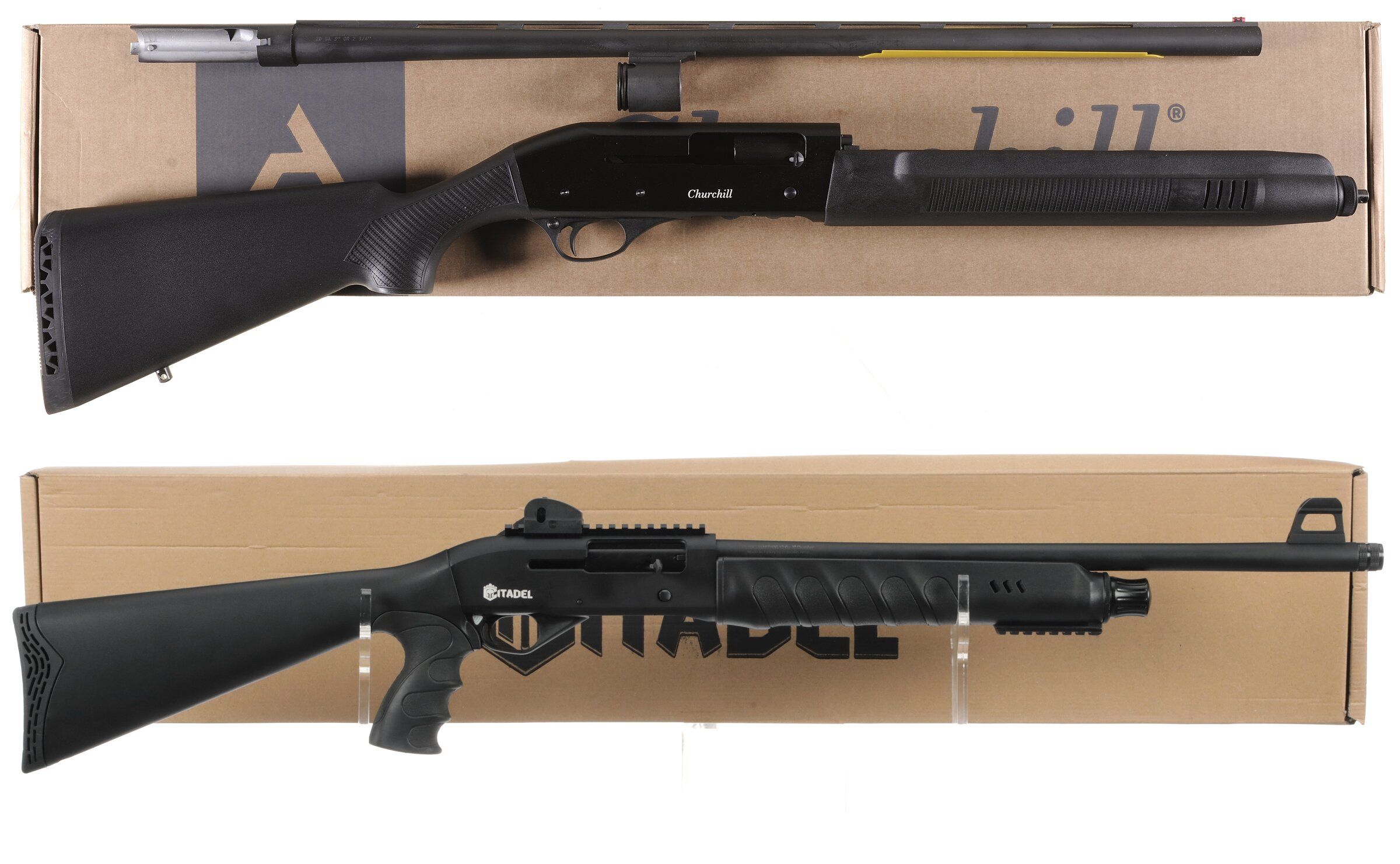Two Semi Automatic Shotguns With Boxes Rock Island Auction