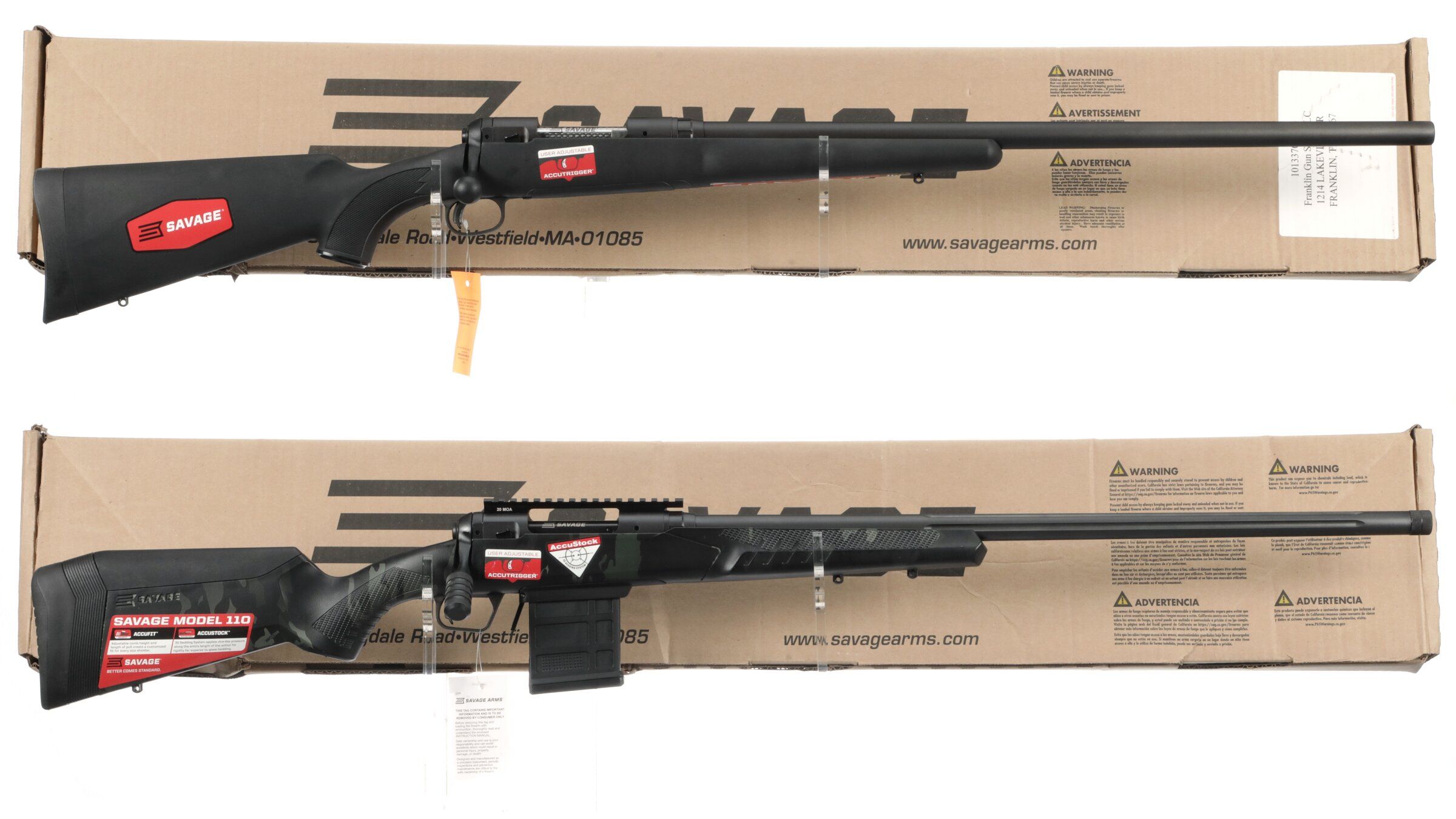 Two Savage Bolt Action Rifles with Boxes | Rock Island Auction