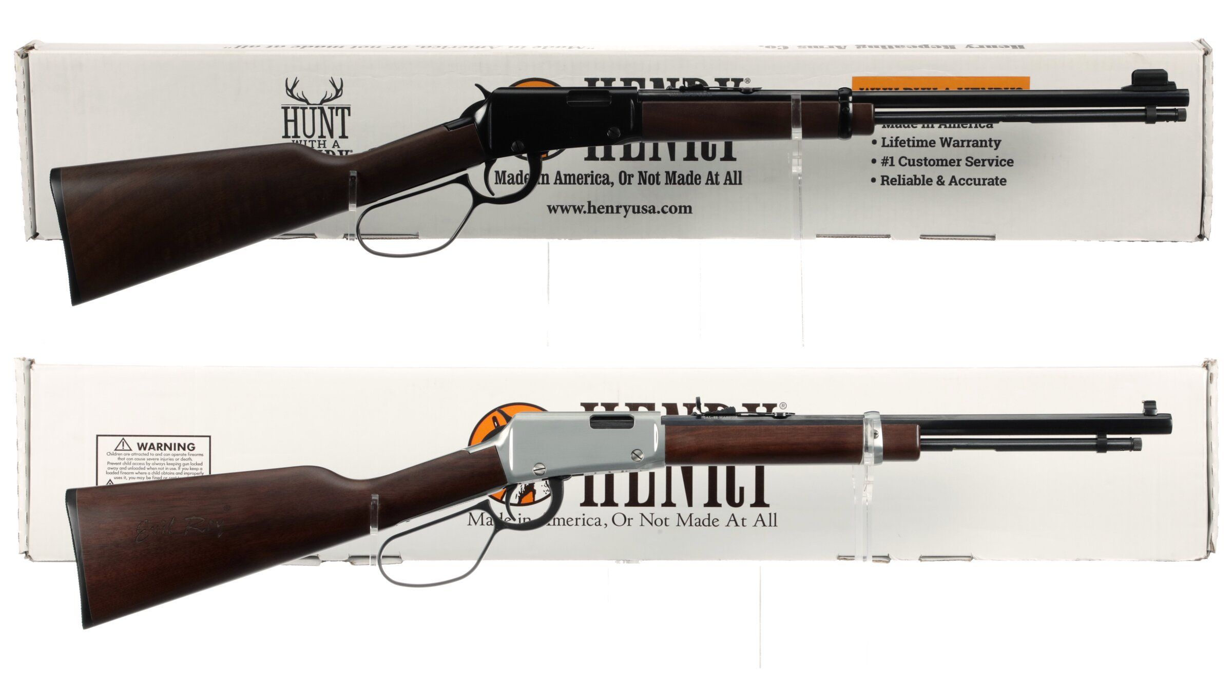 Two Henry Repeating Arms Lever Action Rifles with Boxes | Rock Island ...