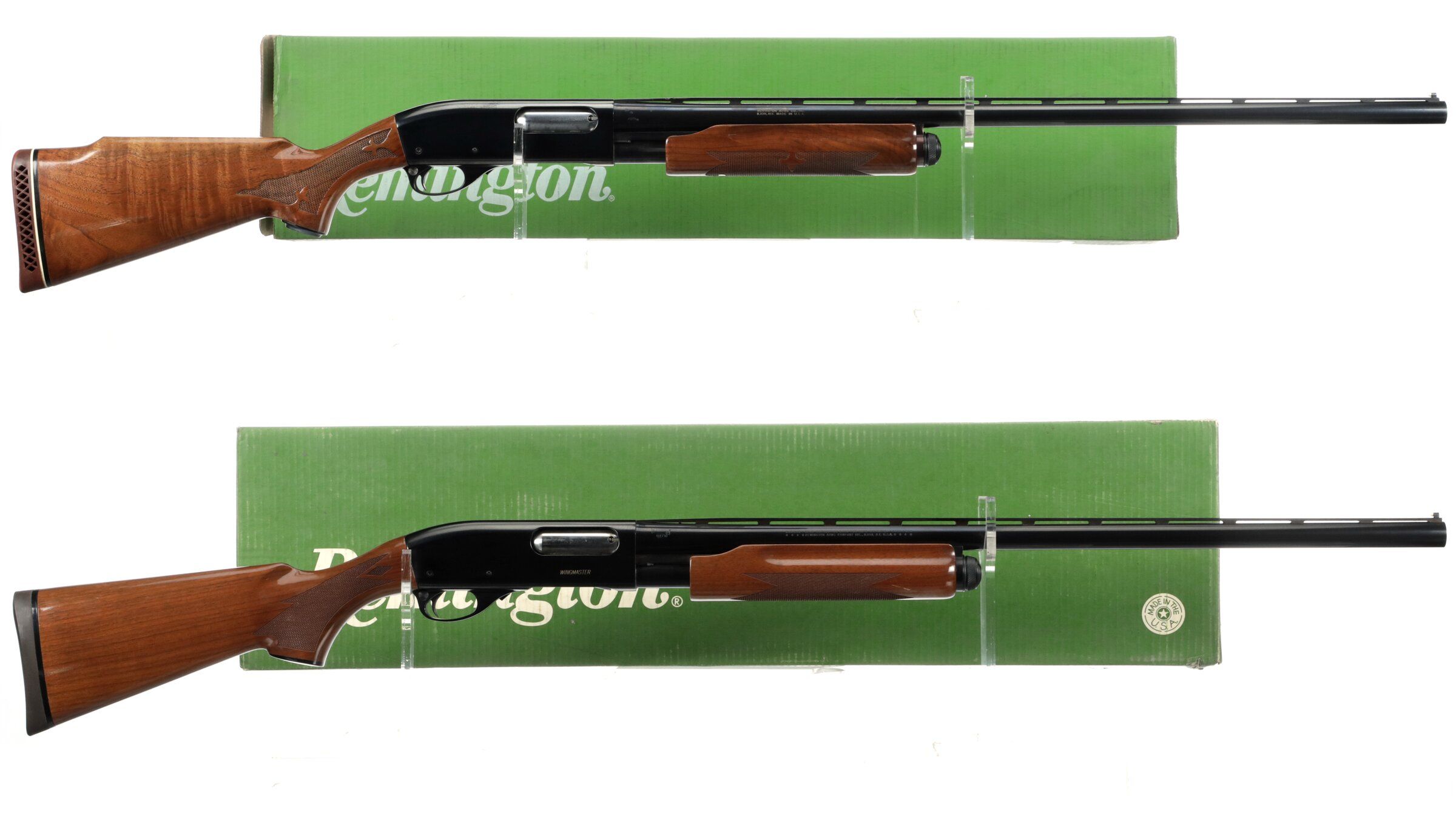 Two Remington Model 870 Wingmaster Slide Action Shotguns | Rock Island ...
