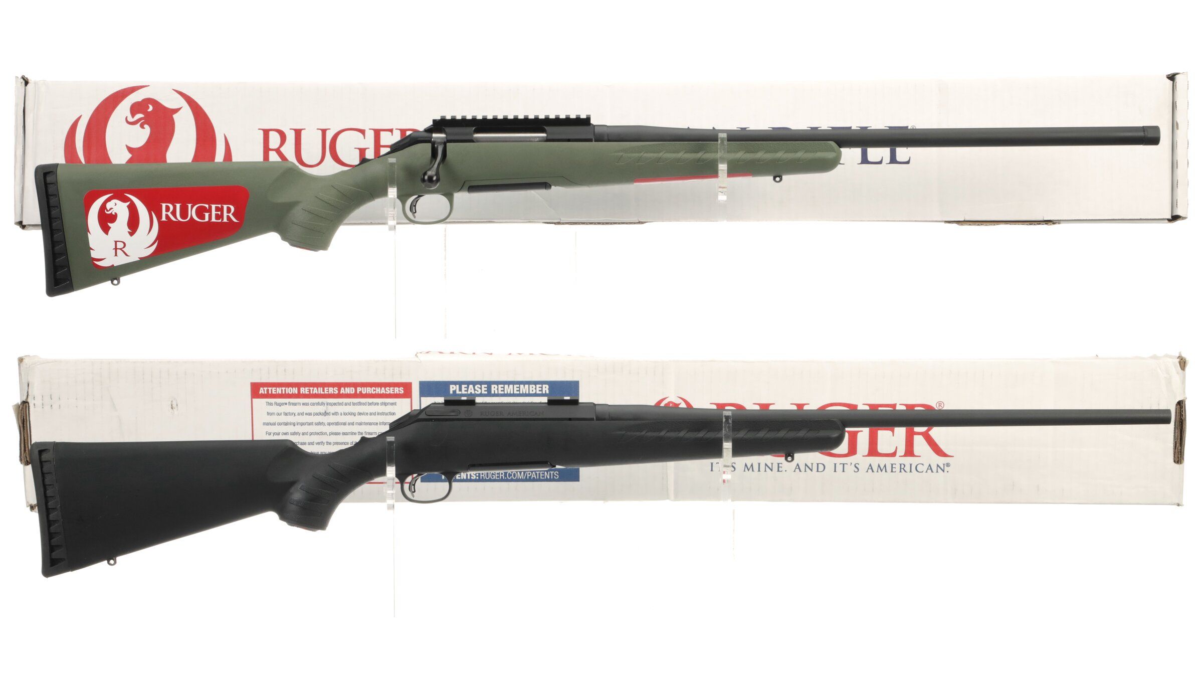 Two Ruger American Bolt Action Rifles with Boxes | Rock Island Auction