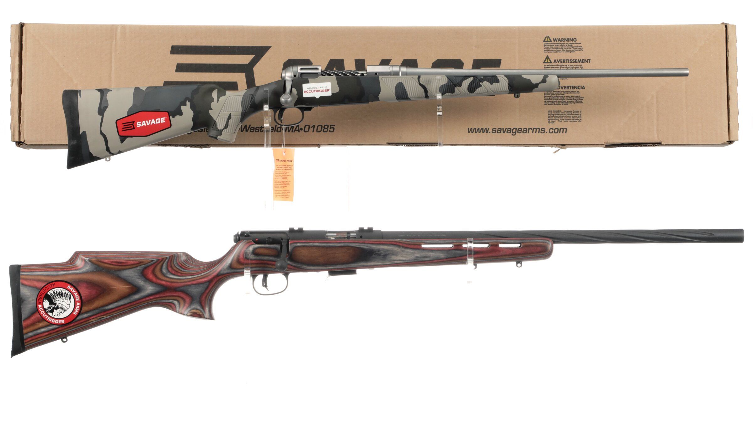 Two Savage Arms Bolt Action Rifles with Boxes | Rock Island Auction