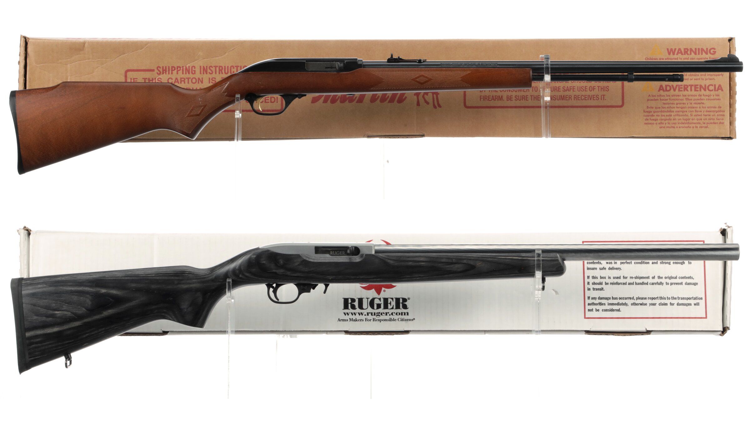 Two Semi-Automatic Rimfire Rifles with Boxes | Rock Island Auction