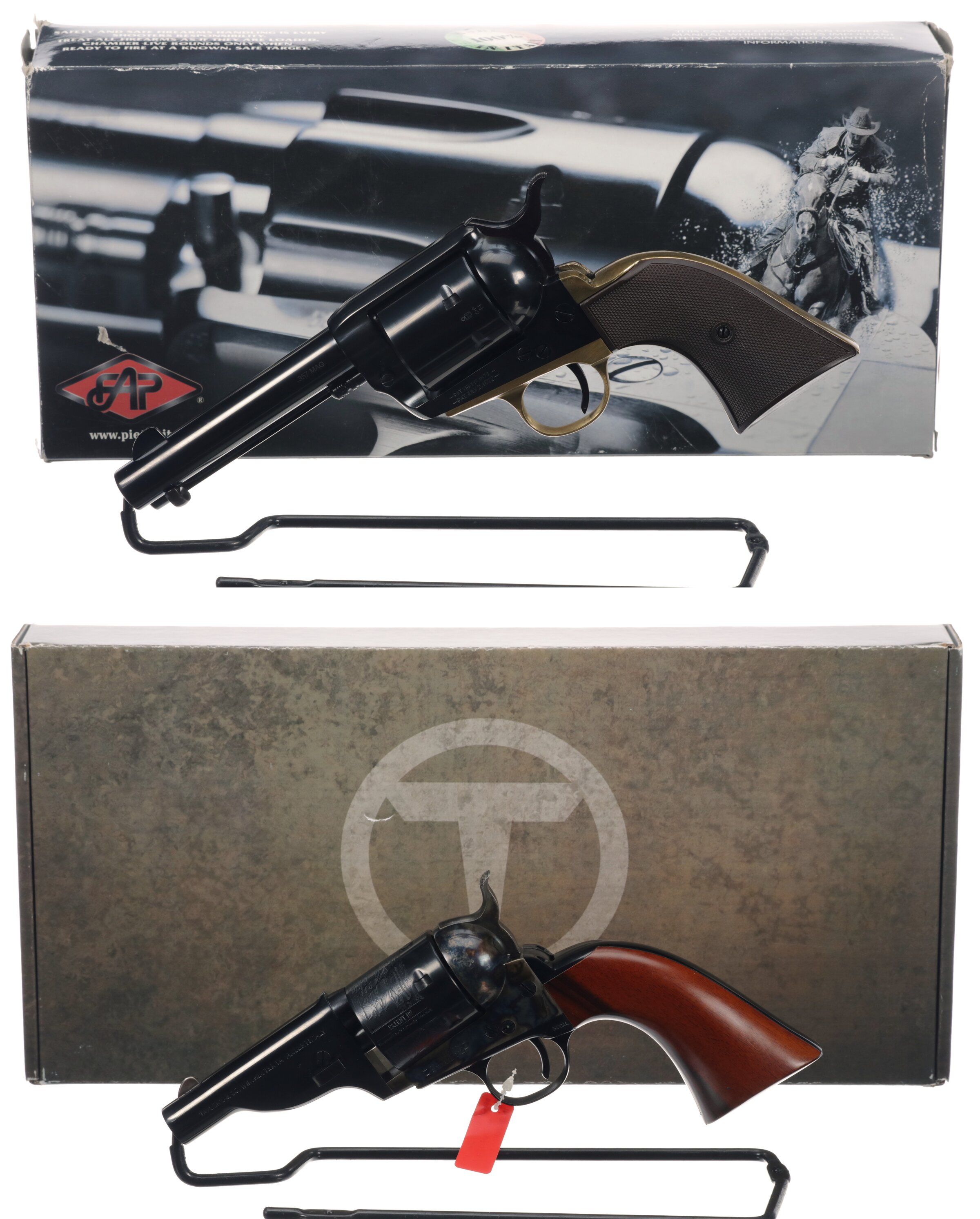 Two Italian Single Action Revolvers with Boxes | Rock Island Auction
