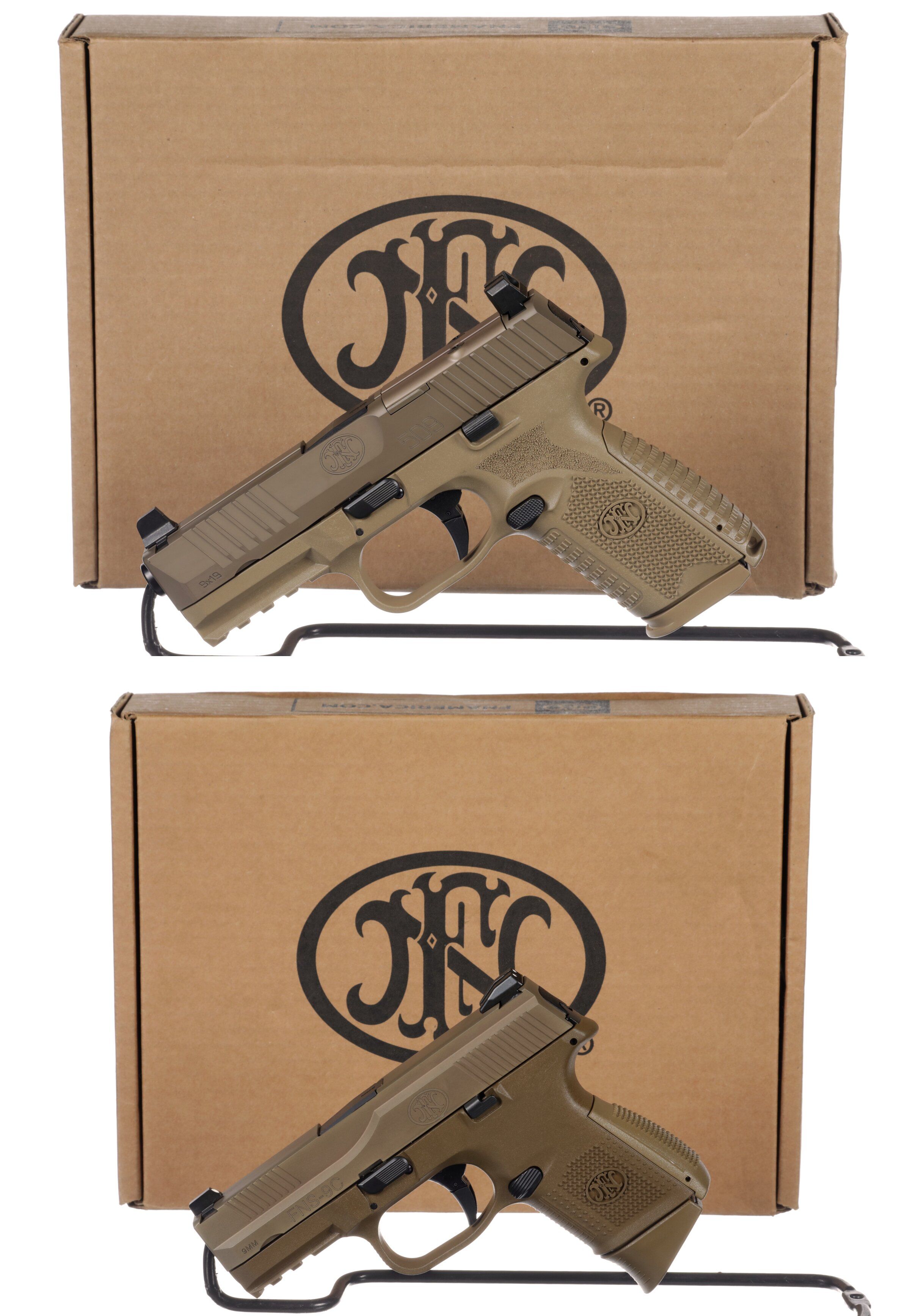 Two FN Semi-Automatic Pistols with Boxes | Rock Island Auction