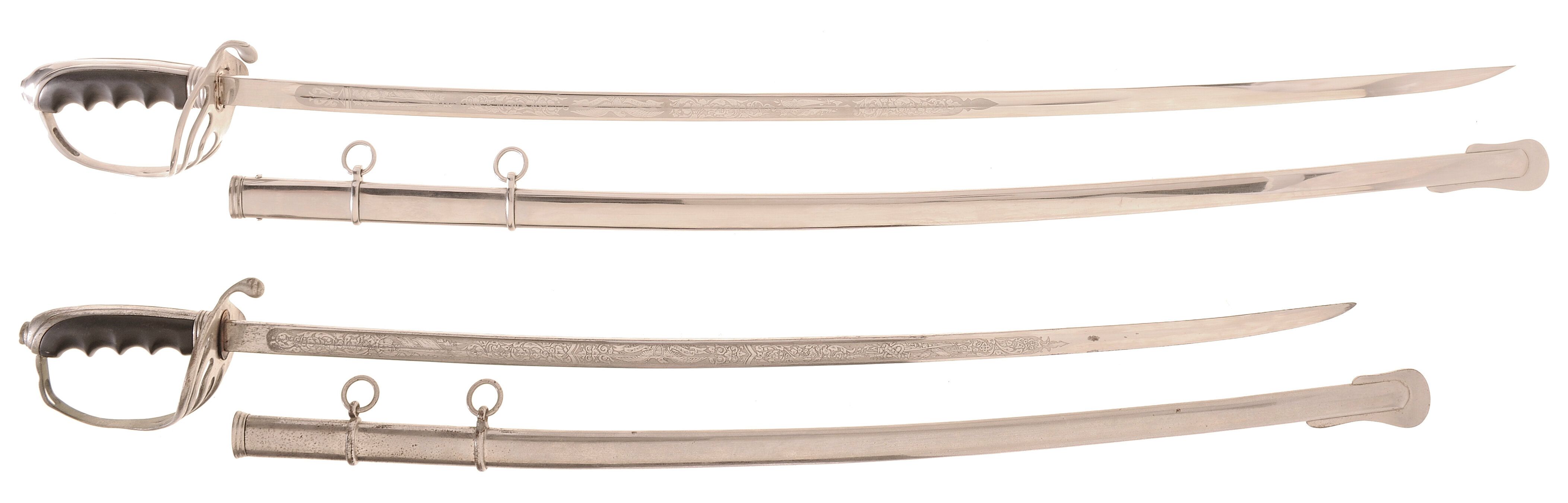 Two U.S. M1902 Officer Swords with Scabbards | Rock Island Auction