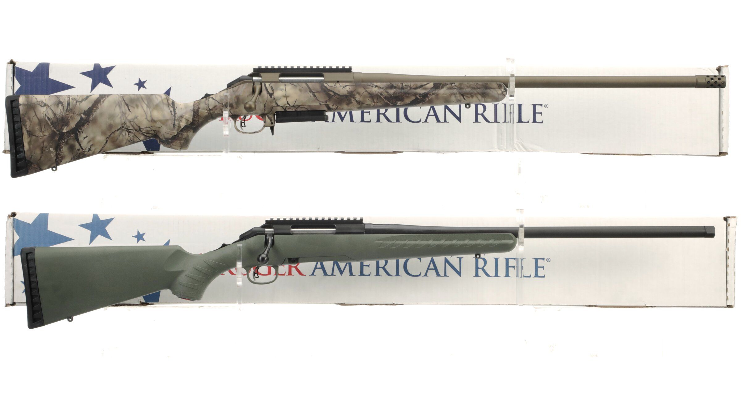 Two Ruger American Bolt Action Rifles with Boxes | Rock Island Auction