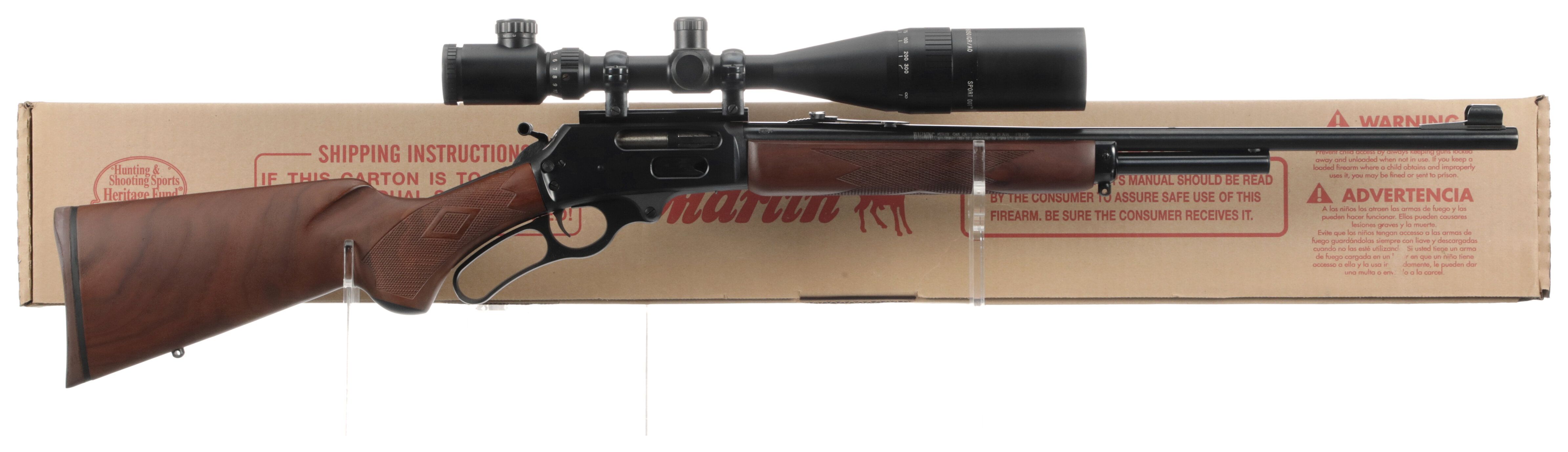 Marlin Model 338MX Lever Action Rifle with Box and Scope | Rock Island ...