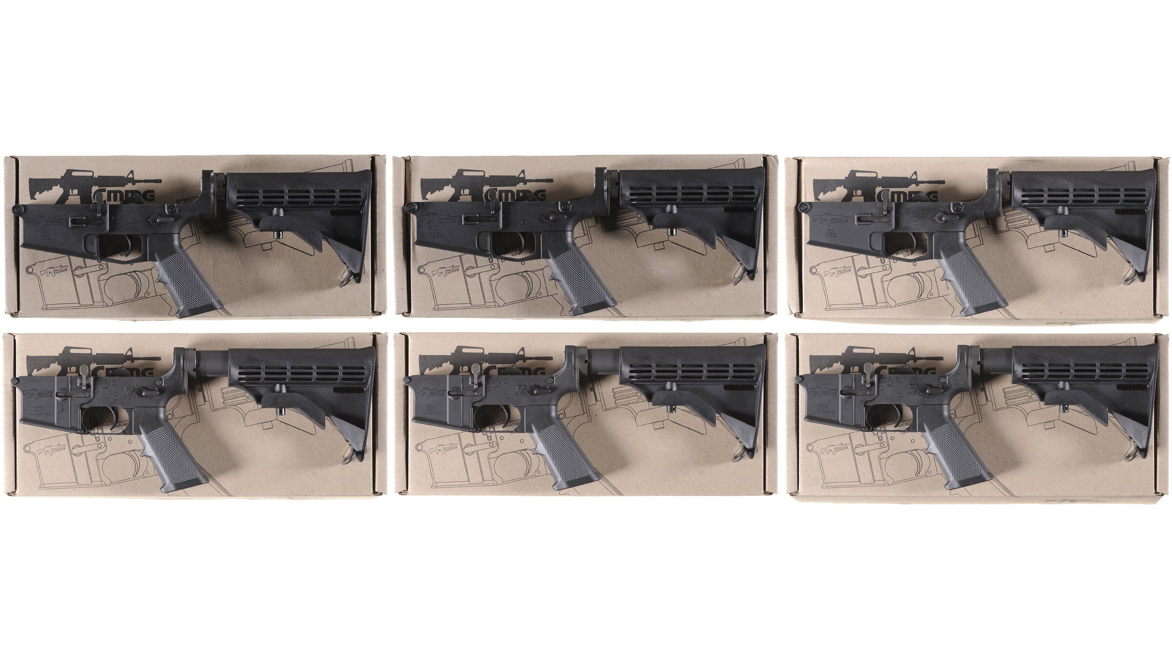 Six CMMG Inc Complete Lower Receivers with Boxes | Rock Island Auction