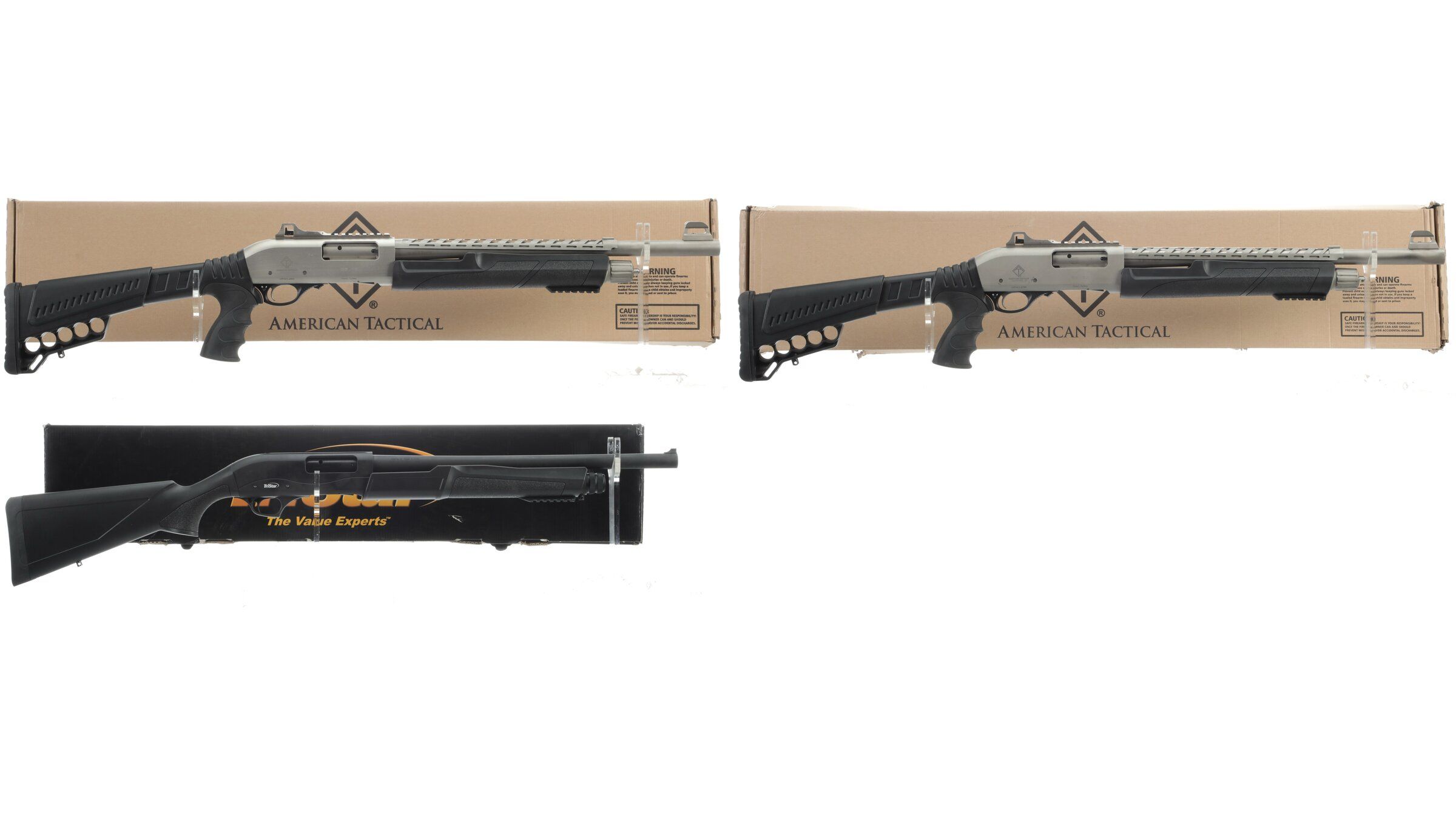 Three Semi Automatic Shotguns With Boxes Rock Island Auction