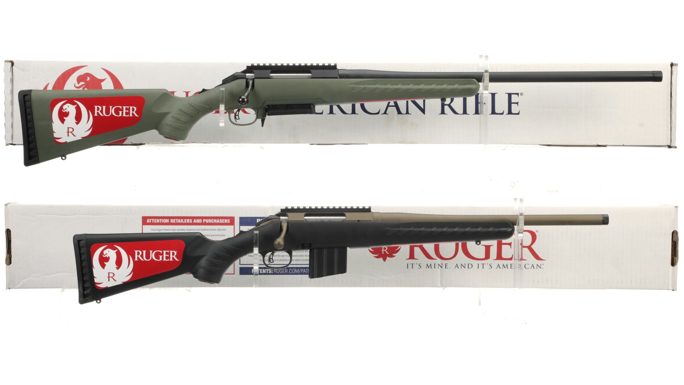 Two Ruger American Bolt Action Rifles with Boxes | Rock Island Auction