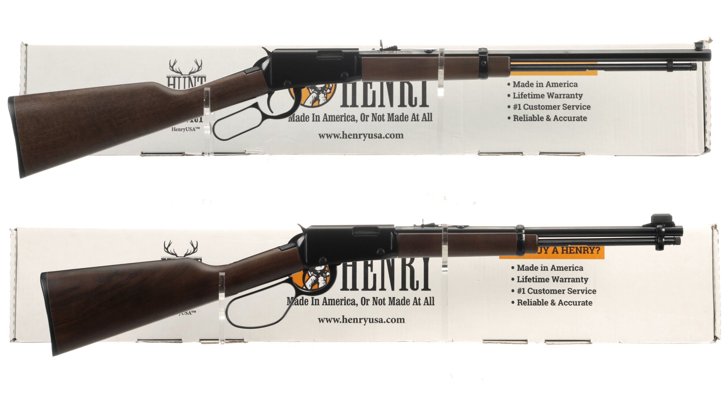Two Henry Repeating Arms Lever Action Rifles with Boxes | Rock Island ...