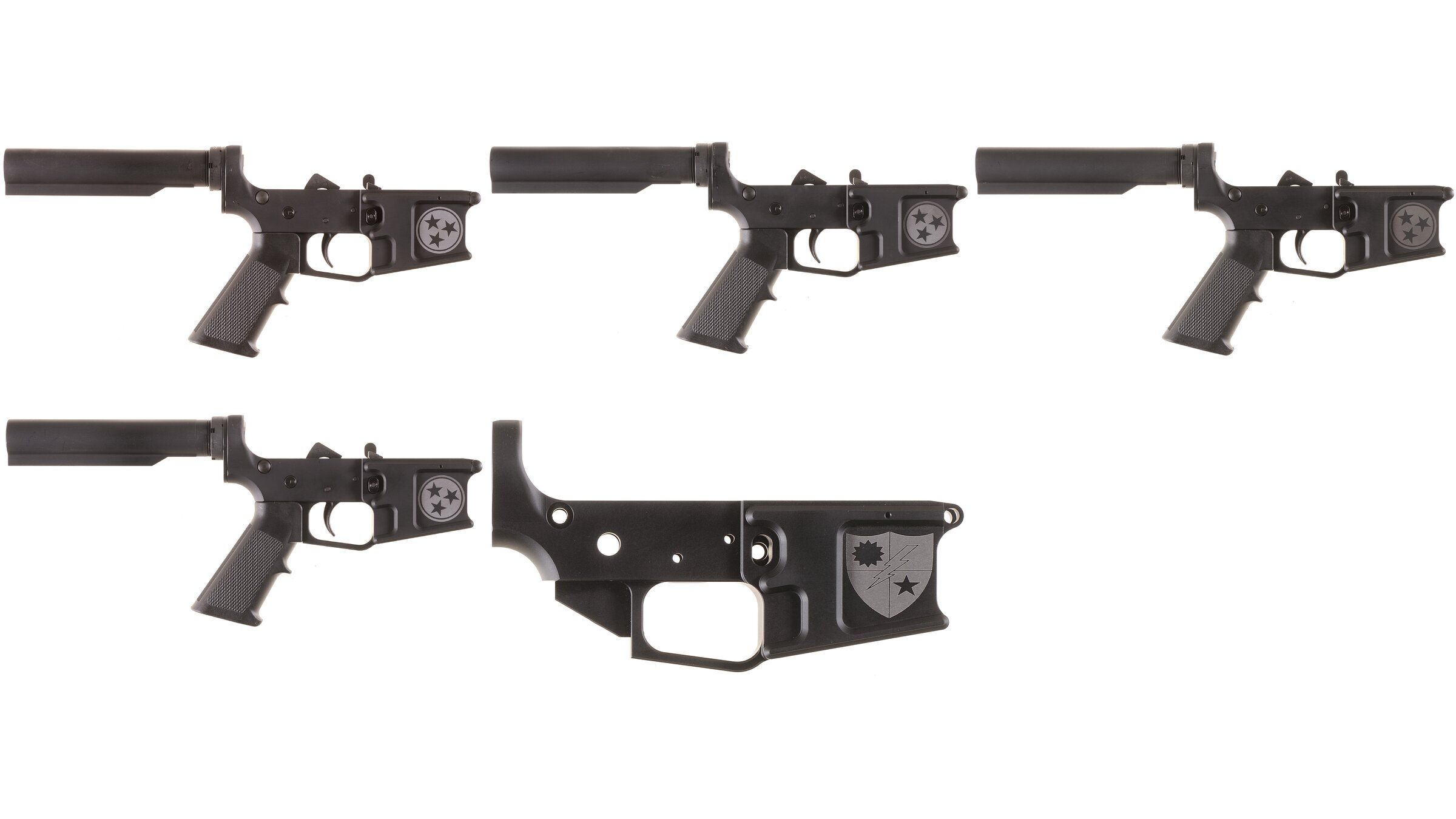 Five Royal Arms AR15 Lower Receivers | Rock Island Auction
