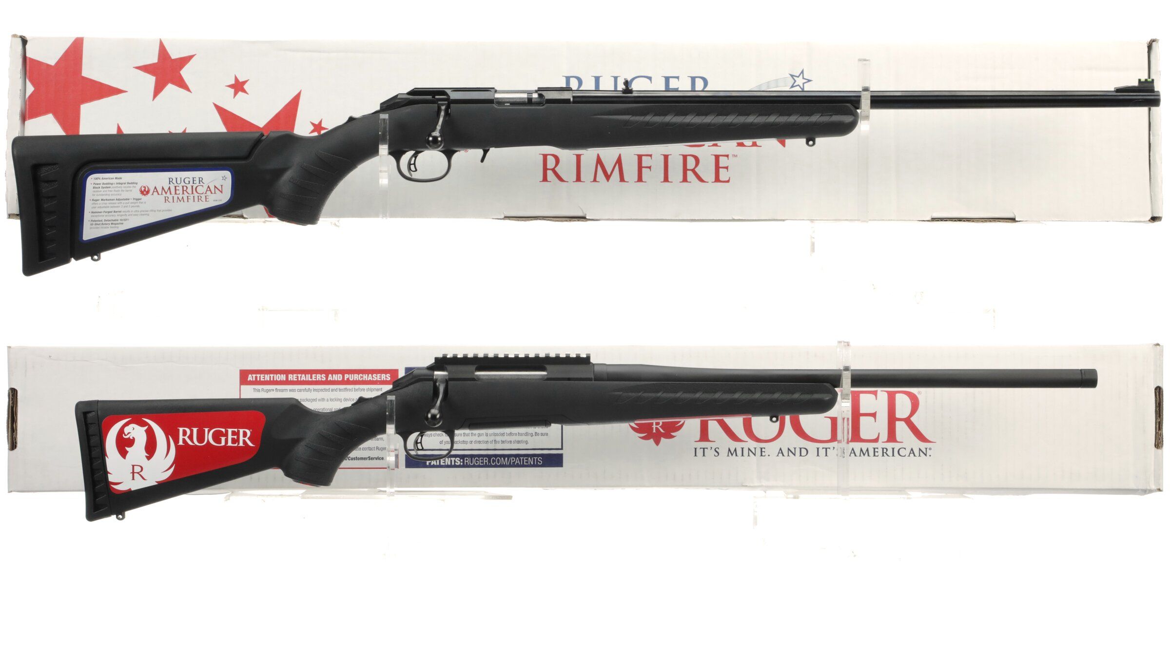 Two Ruger American Bolt Action Rifles with Boxes | Rock Island Auction