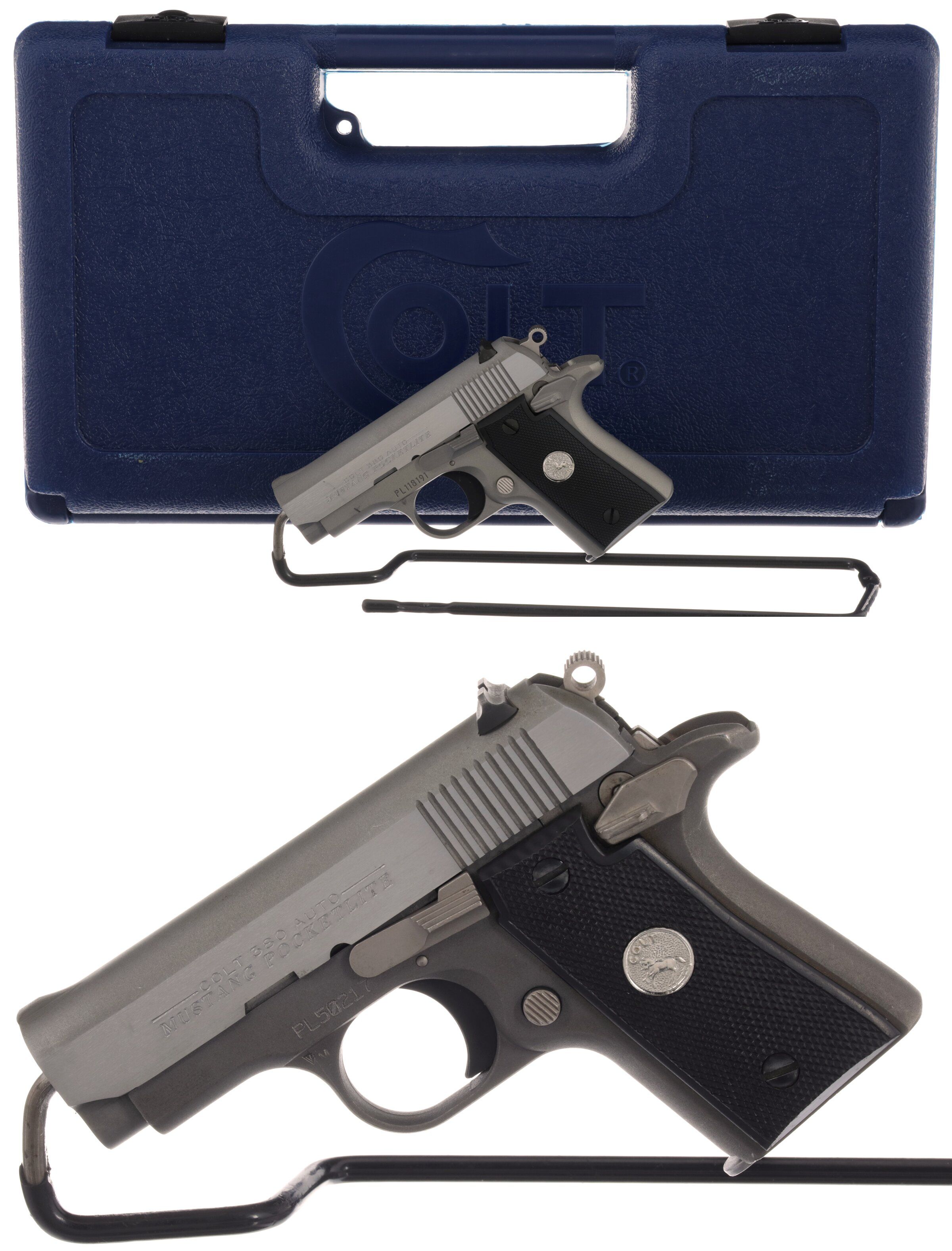 Two Colt Mustang Pocketlite Semi-Automatic Pistols | Rock Island Auction