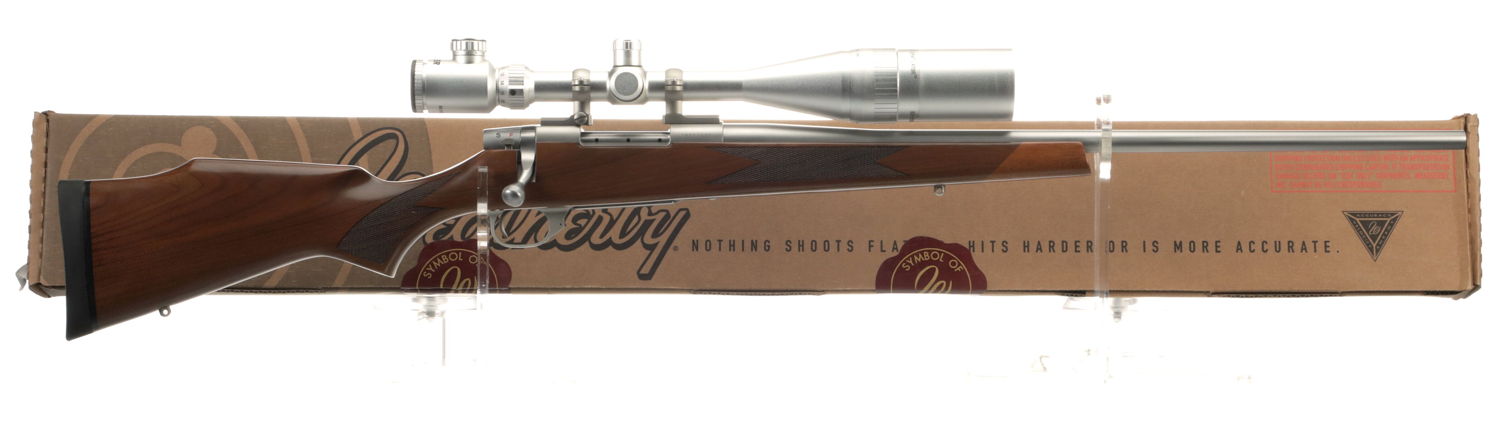 Weatherby Stainless Vanguard Rifle with Box and Scope | Rock Island Auction