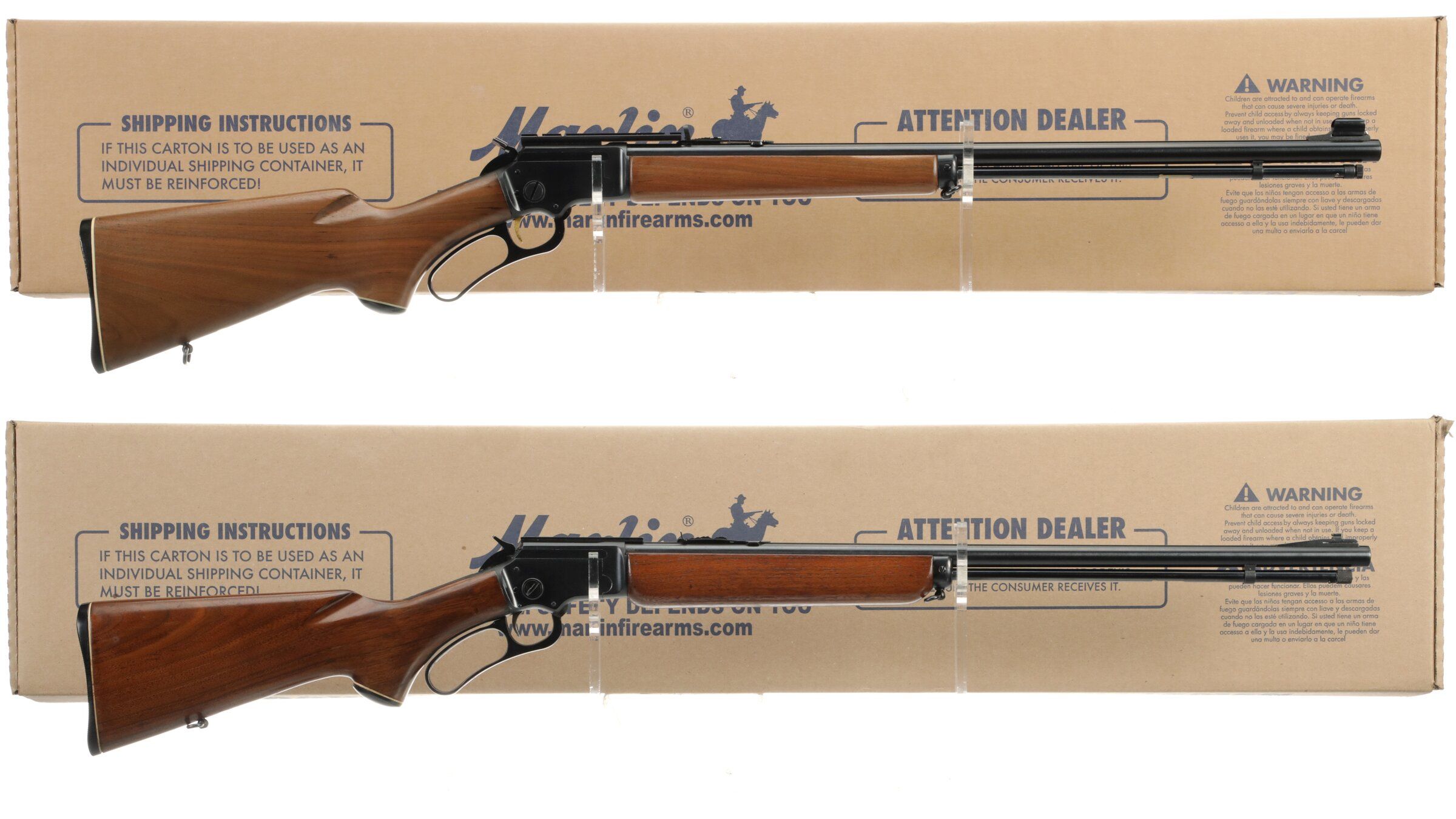 Two Marlin Model 39A Lever Action Rifles with Boxes | Rock Island Auction
