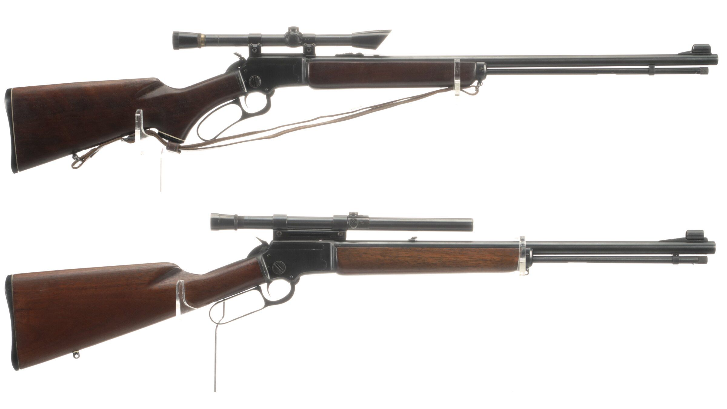Two Marlin Model 39A Lever Action Rifles with Scopes | Rock Island Auction