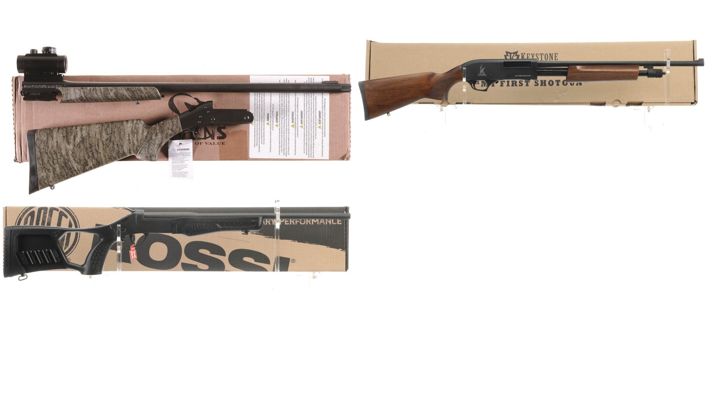 Three Shotguns With Boxes Rock Island Auction