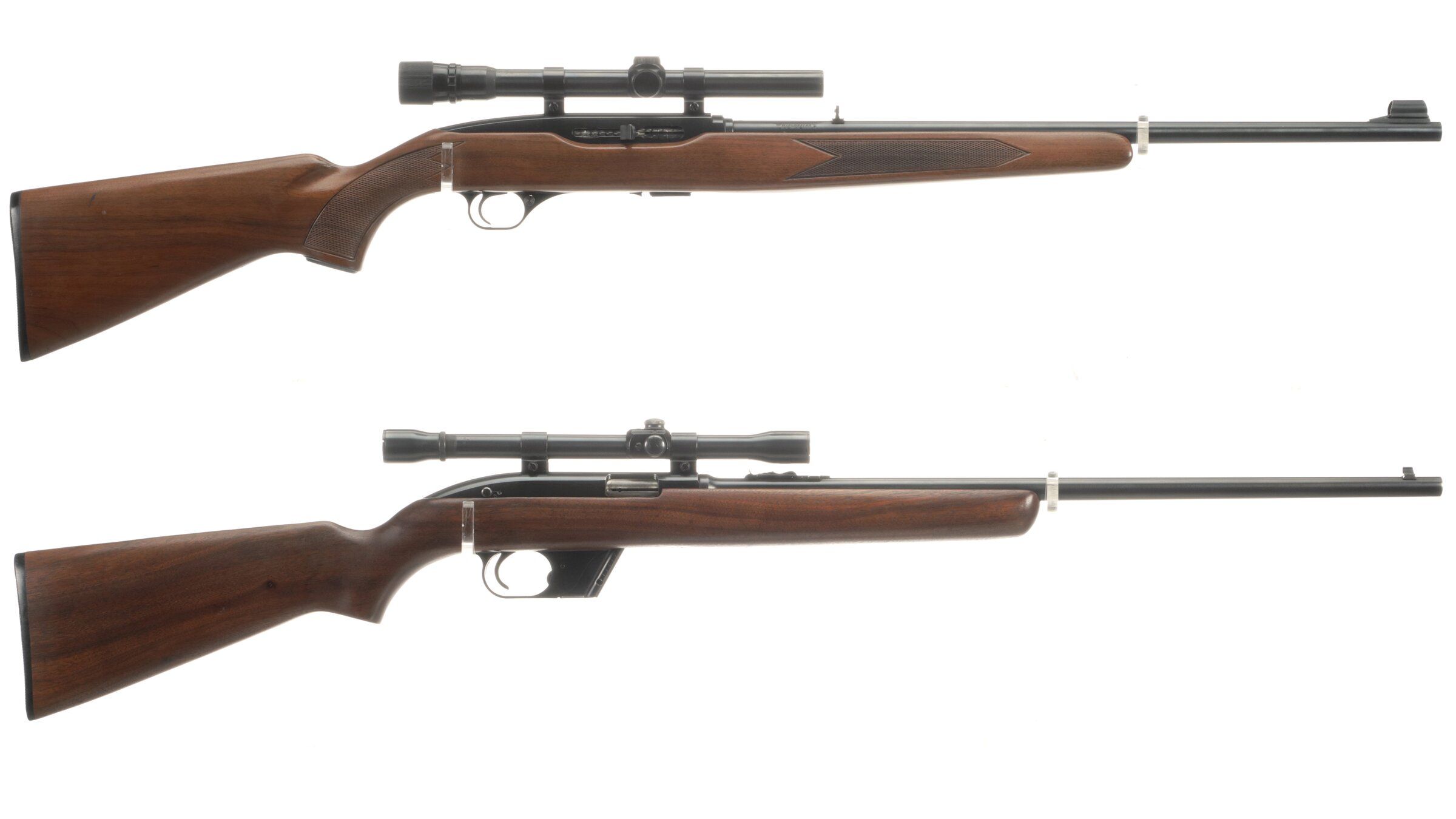 Two Winchester Semi-Automatic Rifles with Scopes | Rock Island Auction