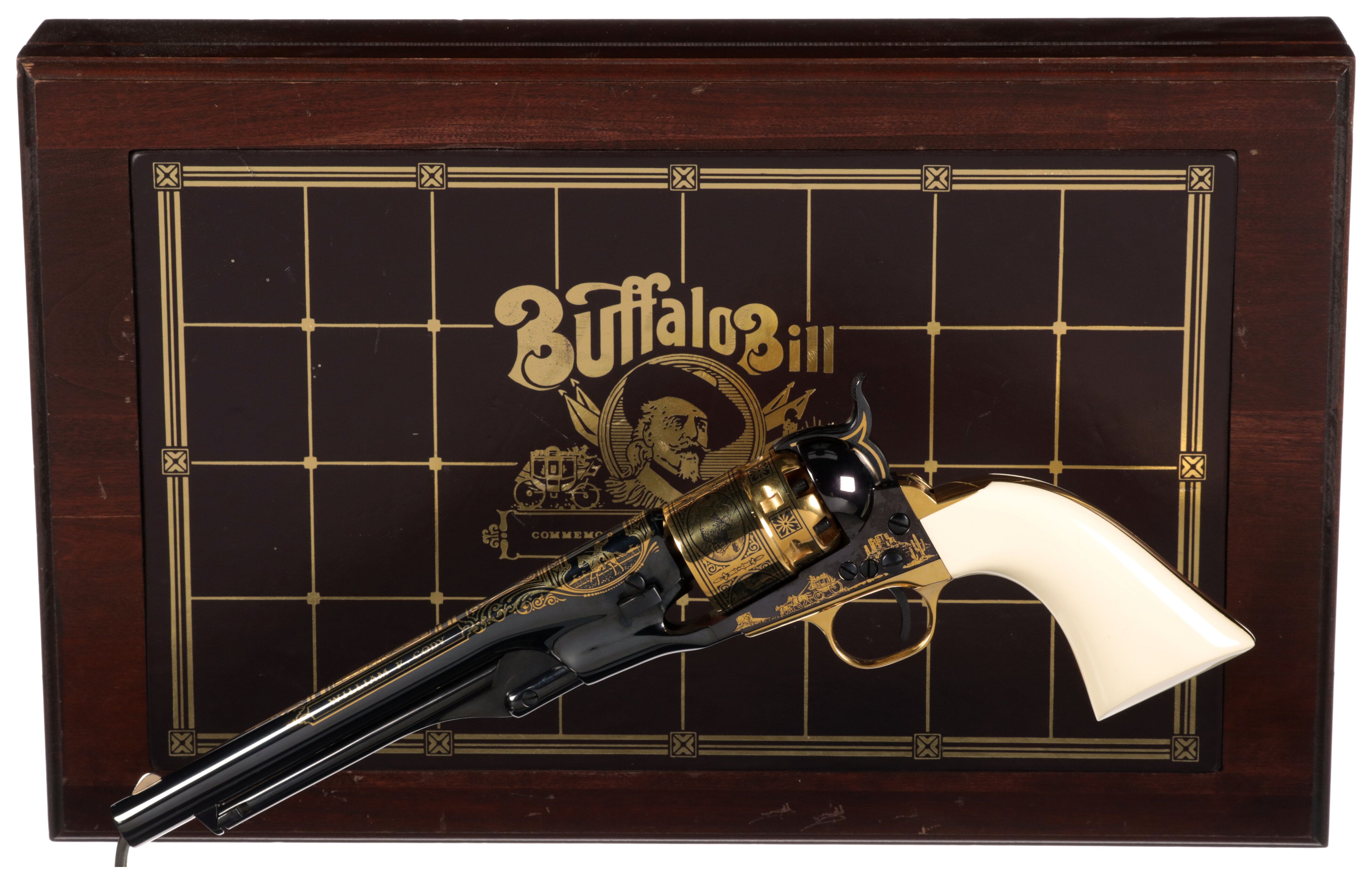 Cased Uberti 1860 Army Buffalo Bill Commemorative Revolver | Rock ...