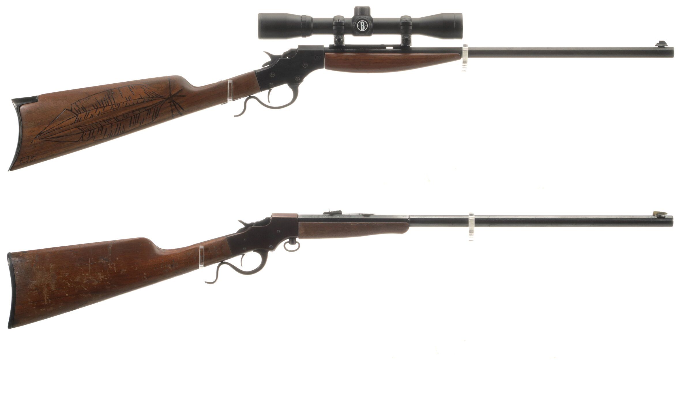 Two Single Shot Falling Block Rifles | Rock Island Auction