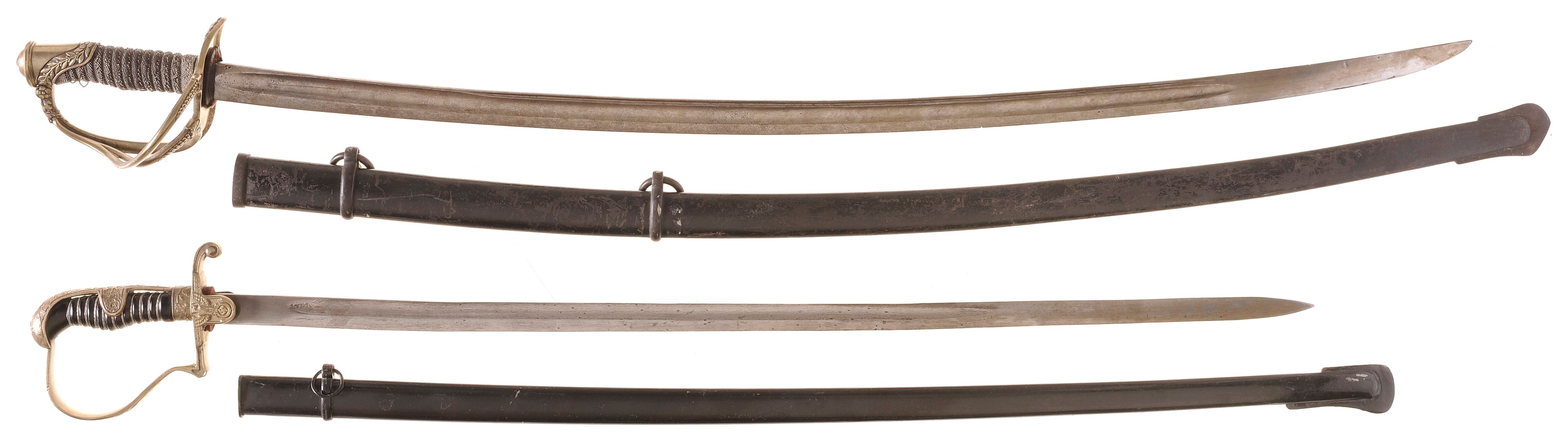 Two European Style Swords with Scabbards | Rock Island Auction