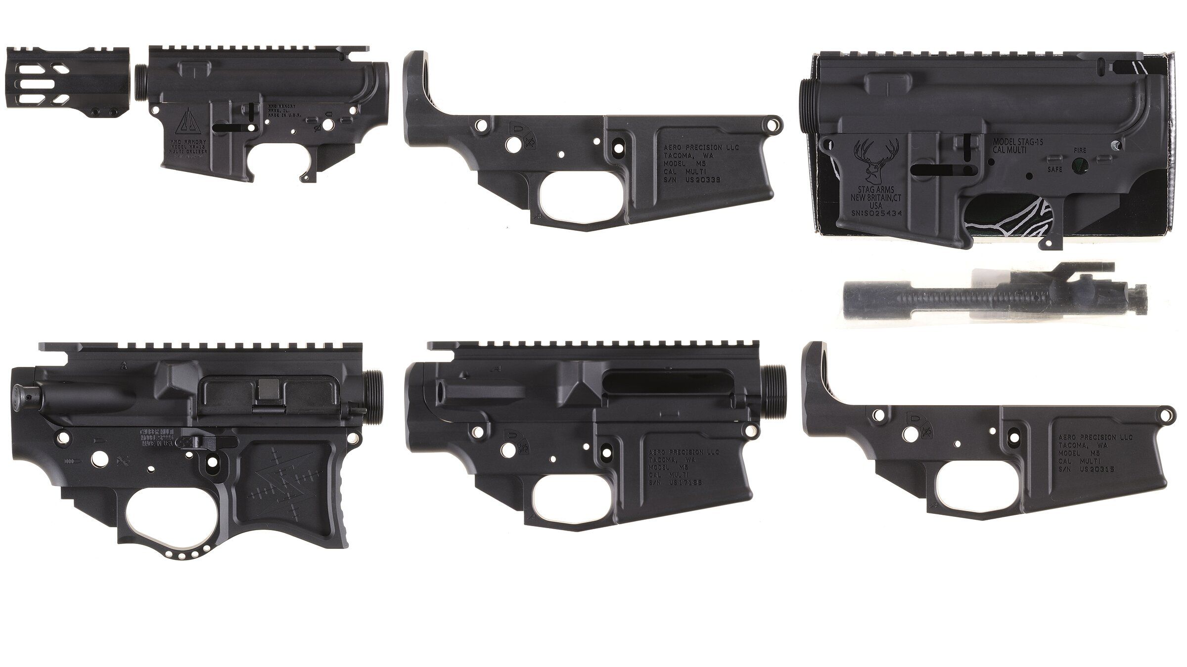 Six Semi-Automatic Rifle Receivers | Rock Island Auction