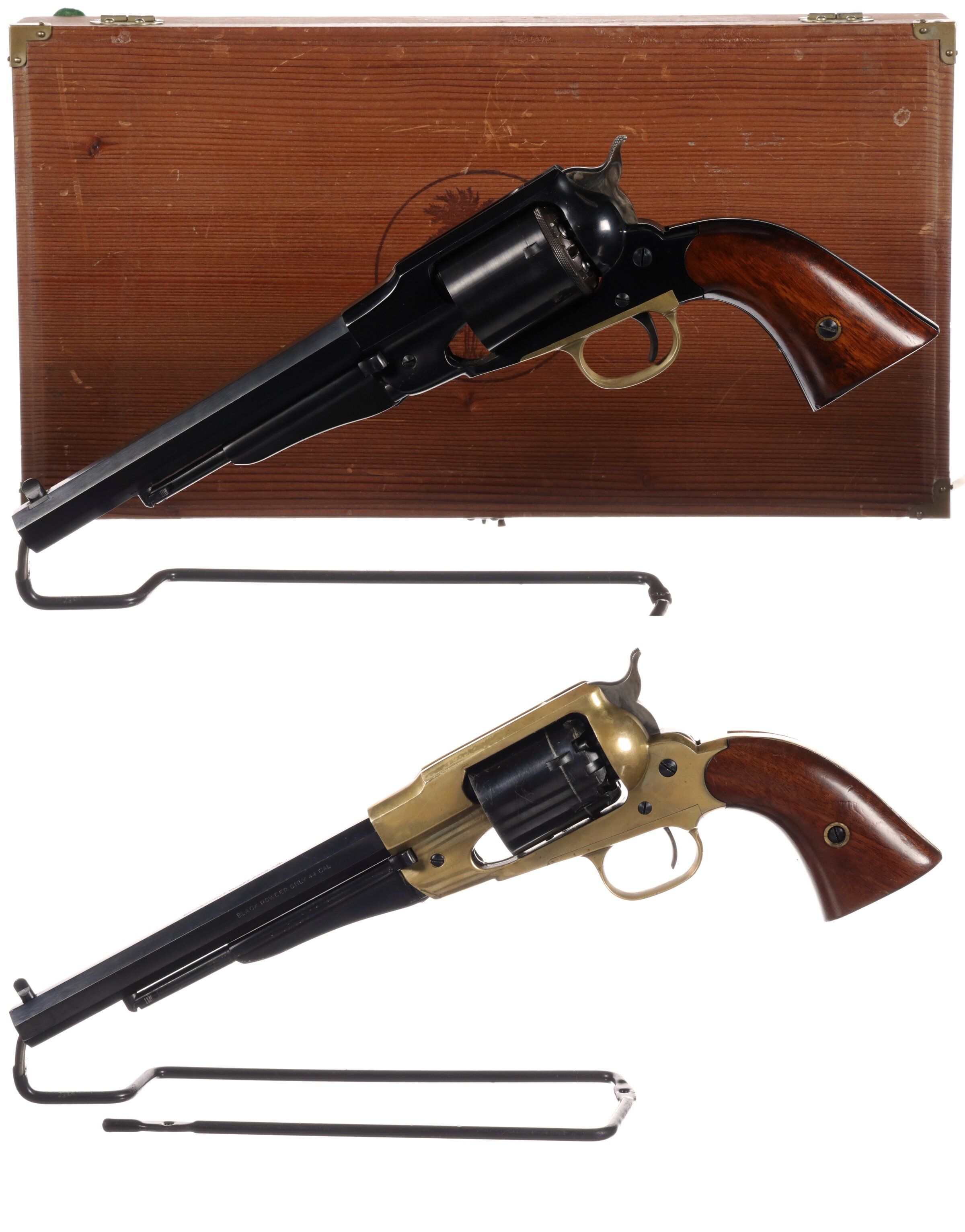Two Italian Reproduction Model 1858 Percussion Revolvers | Rock Island ...