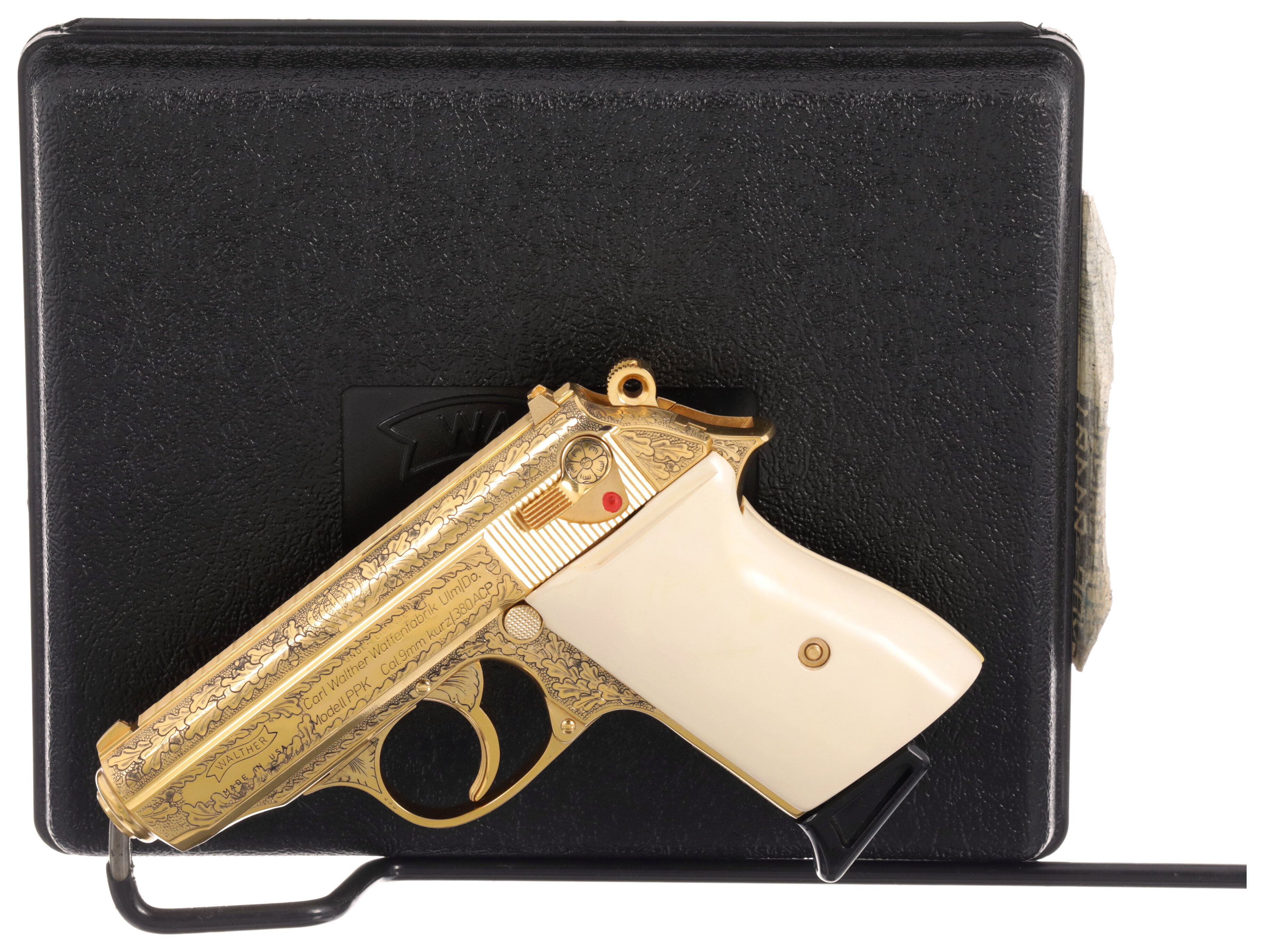 Gold Engraved Walther PPK MI-6 Commemorative Pistol with Case | Rock ...