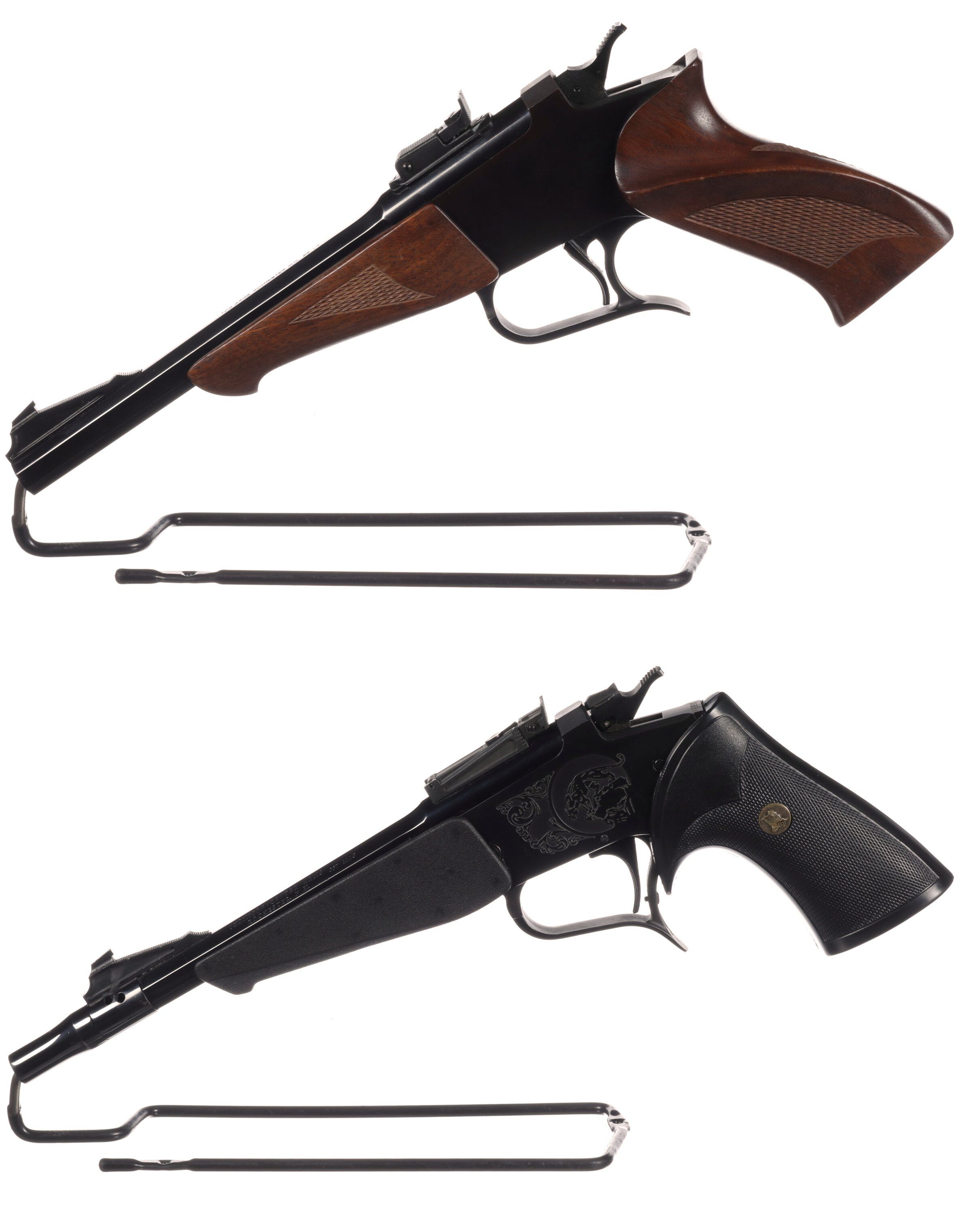 Two Thompson Center Arms Contender Single Shot Pistols | Rock Island ...