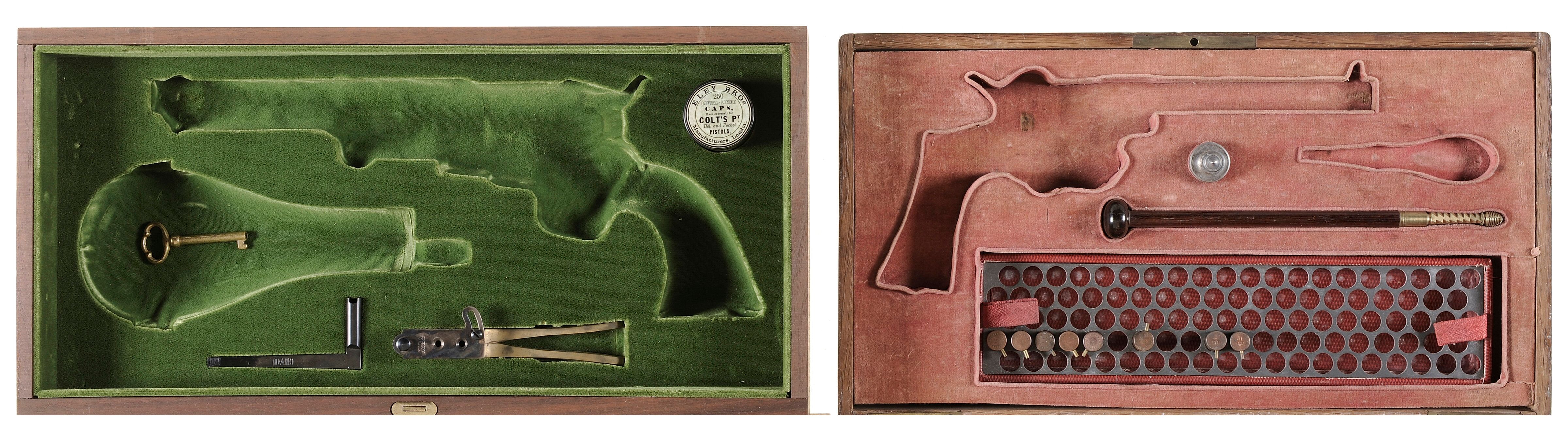 Two Revolver Cases with Accessories | Rock Island Auction