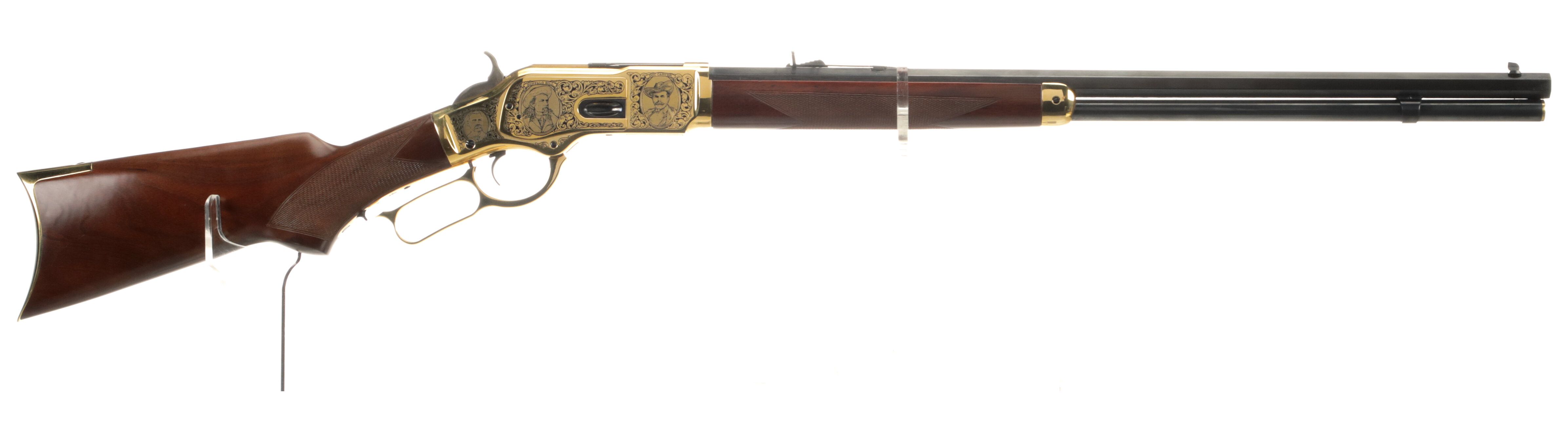 Engraved Uberti Wild West Exhibition Shooters Tribute 1873 Rifle | Rock ...