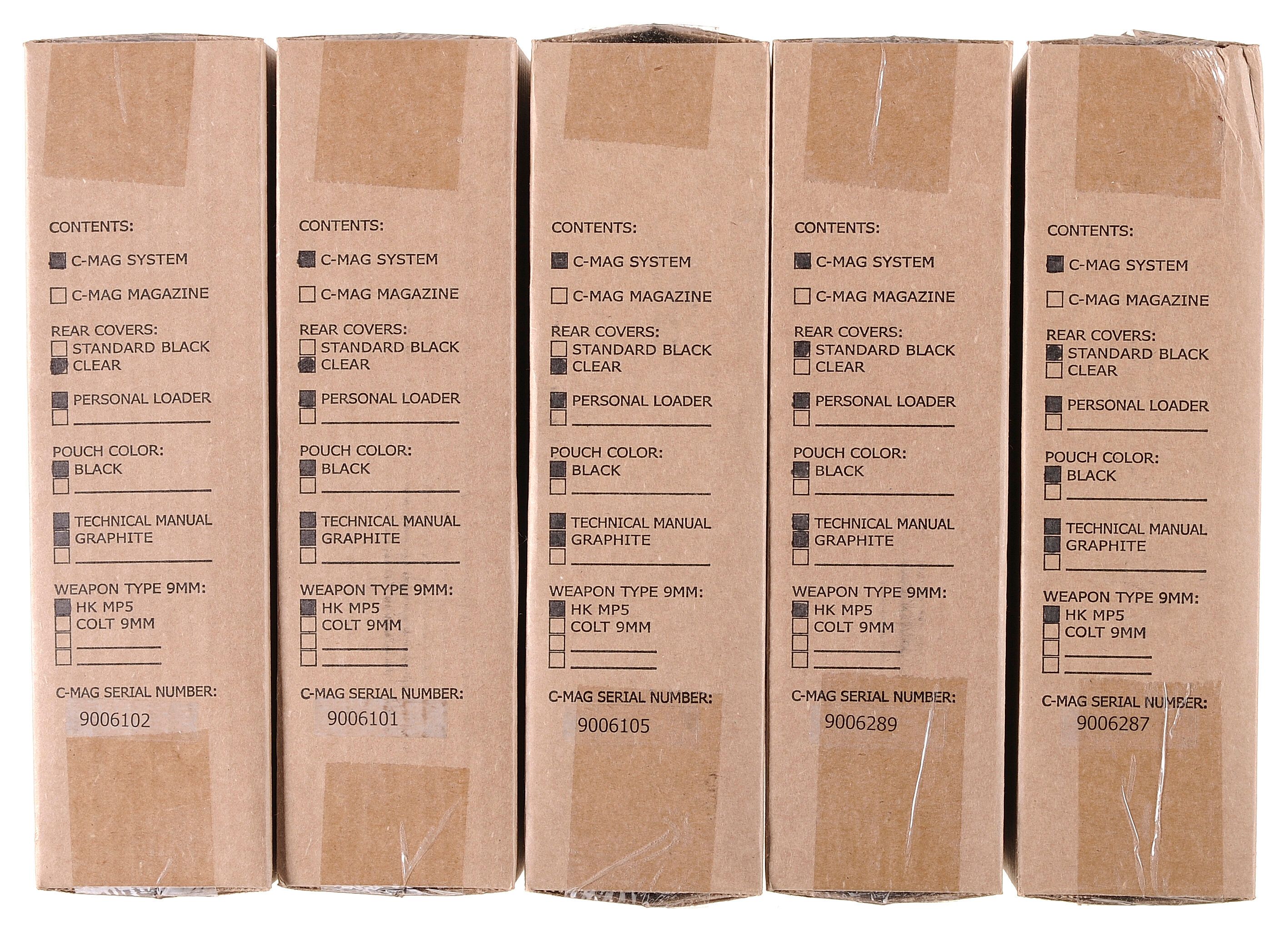 Five Beta C-Mag Heckler & Koch MP5 Drum Magazines | Rock Island Auction