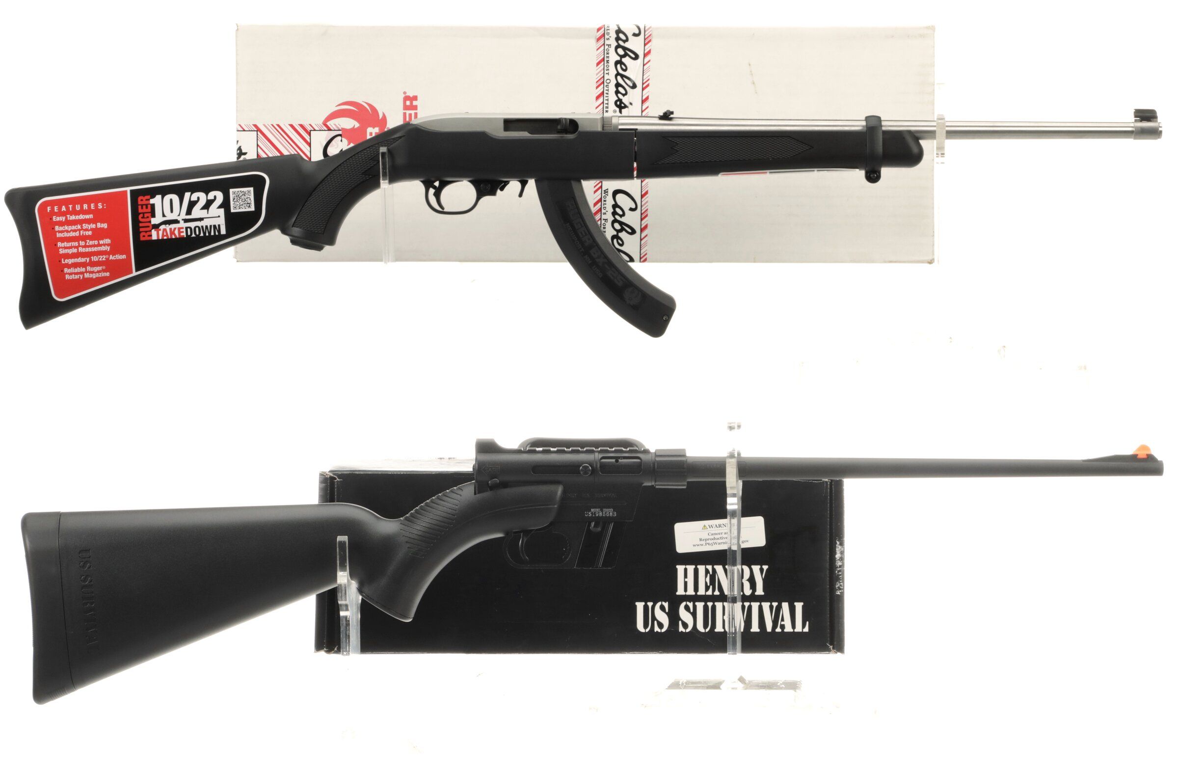 Two Semi-Automatic Rifles with Boxes | Rock Island Auction